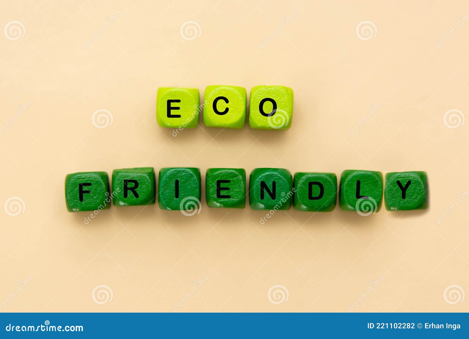 Eco Word on Wood Blocks, Eco Friendly Concept, Flat Lay Stock Photo ...