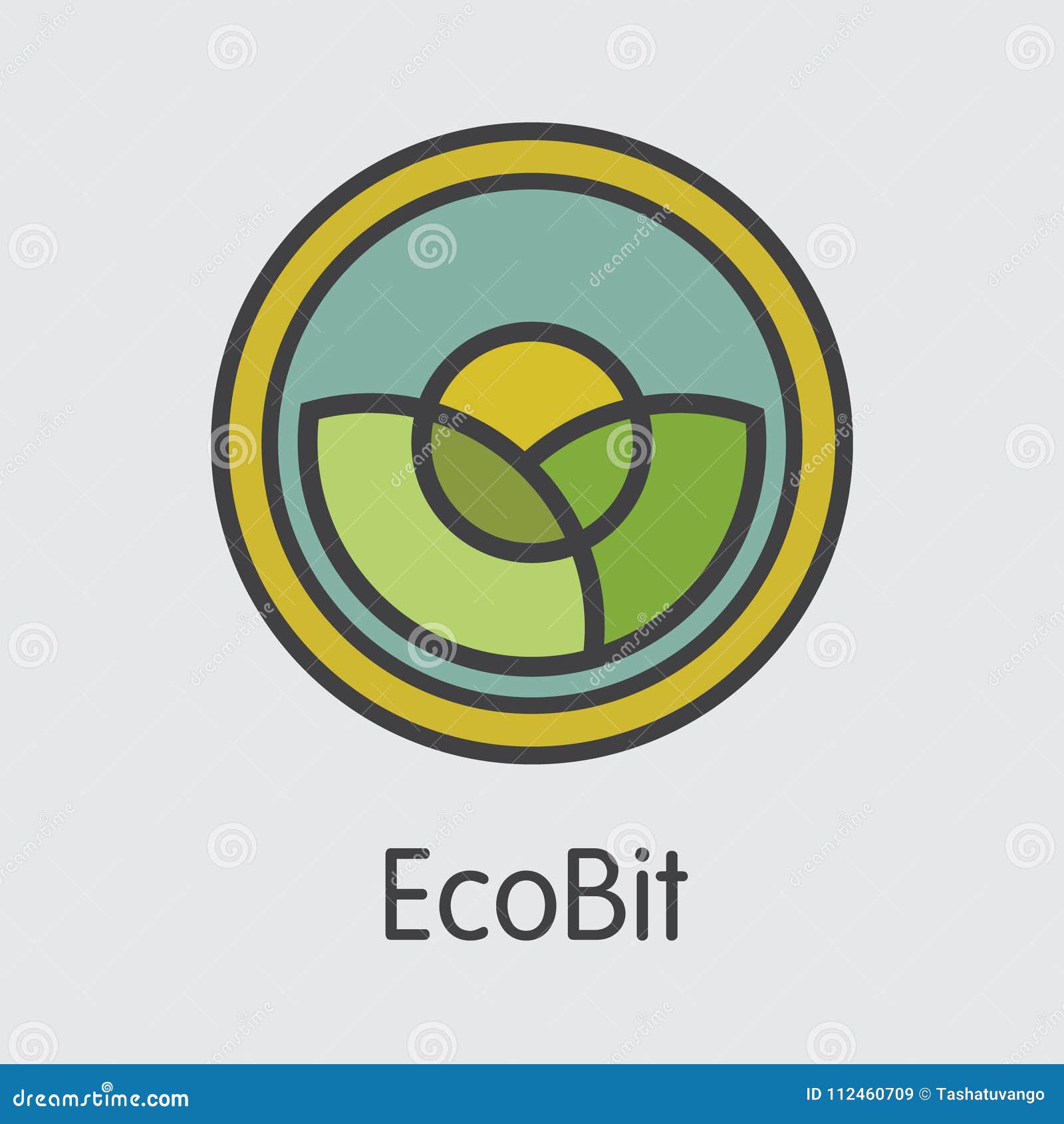 Ecobit - Digital Currency Graphic Symbol. Stock Vector - Illustration ...