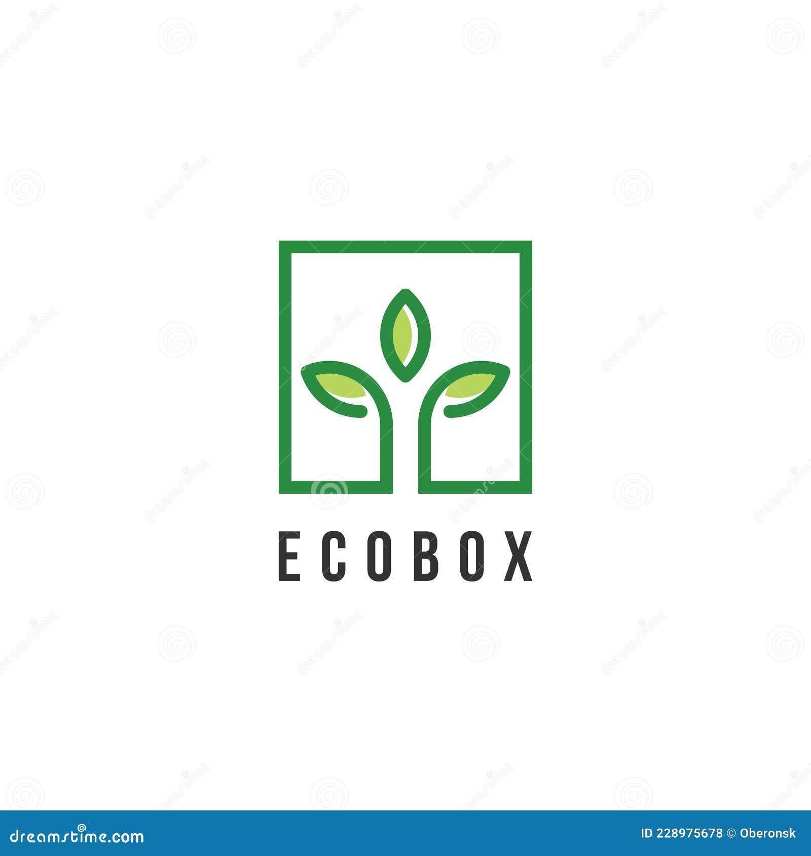 Ecobox Plant Nature Symbol. Stock Illustration - Illustration of gift ...