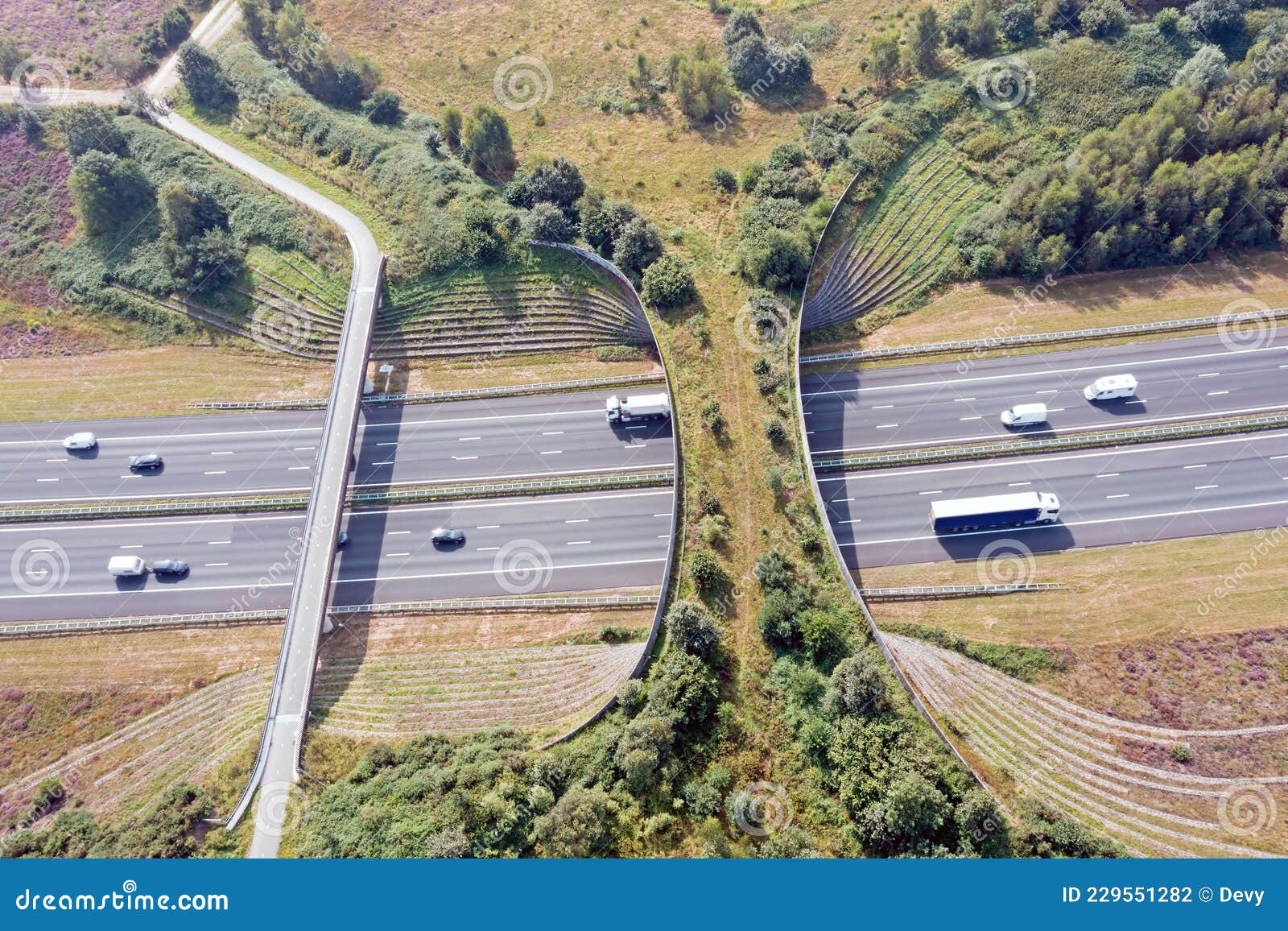 Ecoduct De Borkeld on the Highway A1 in Rijssen the Netherlands Stock ...