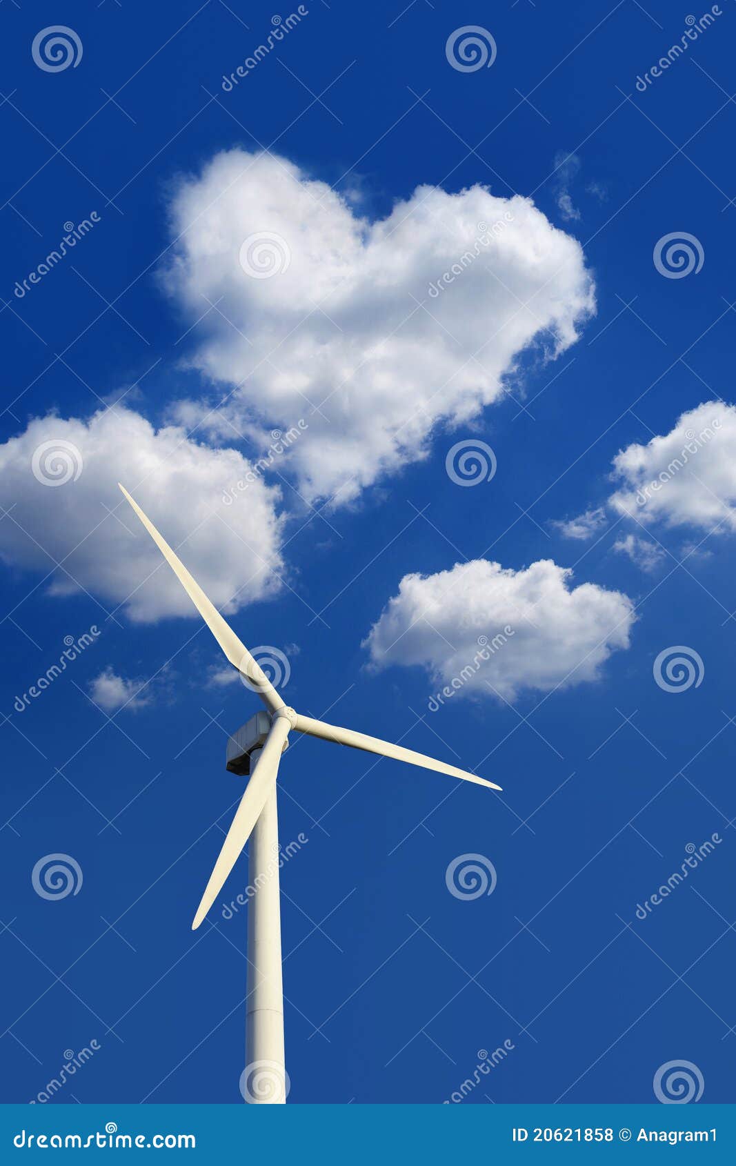 Ecofriendly wind turbine stock photo. Image of powerful - 20621858