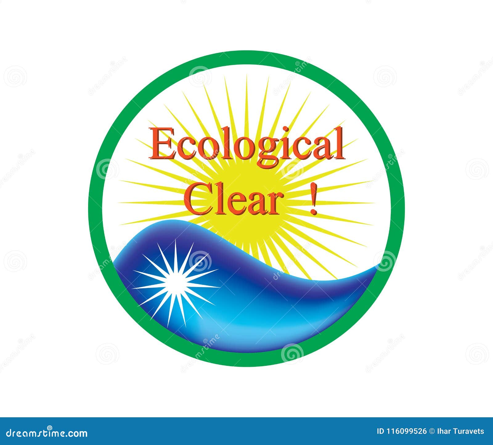 Ecolocical clear sign- 21 stock vector. Illustration of round - 116099526