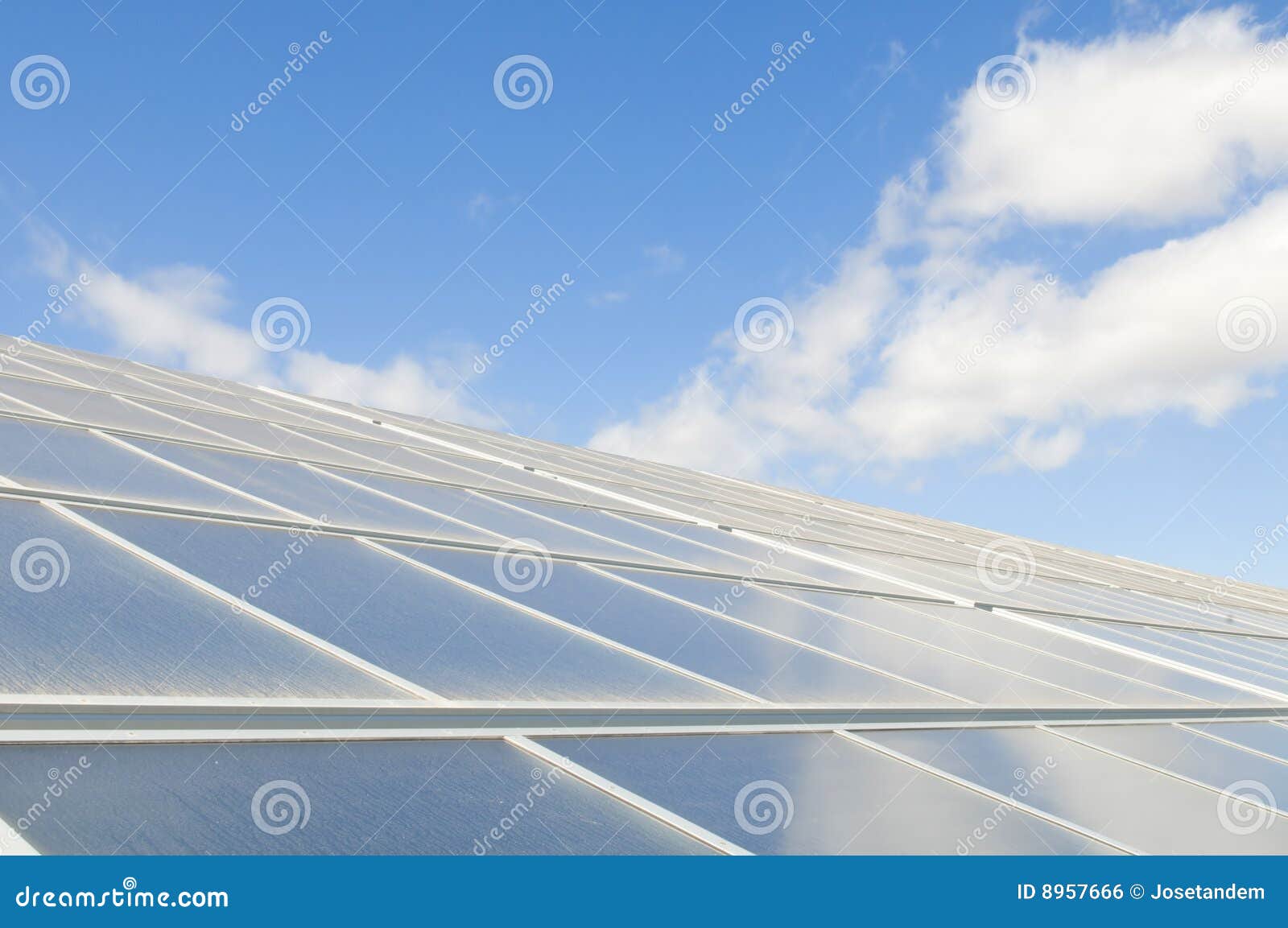 Ecologic and Alternative Solar Panel with Blue Sky Stock Photo - Image ...
