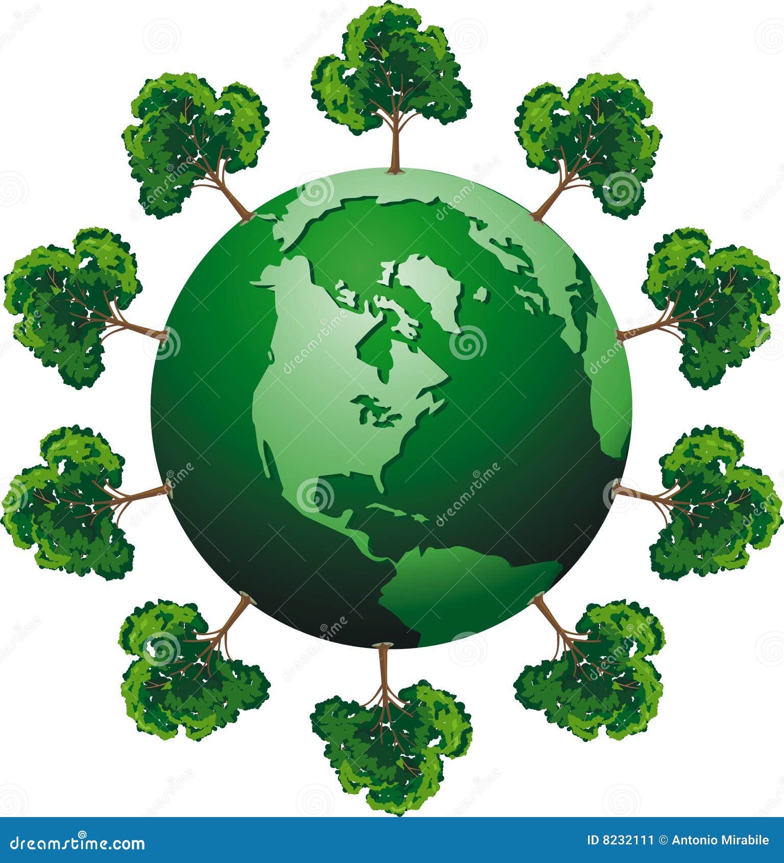 Ecologic globe stock vector. Illustration of clip, nature - 8232111