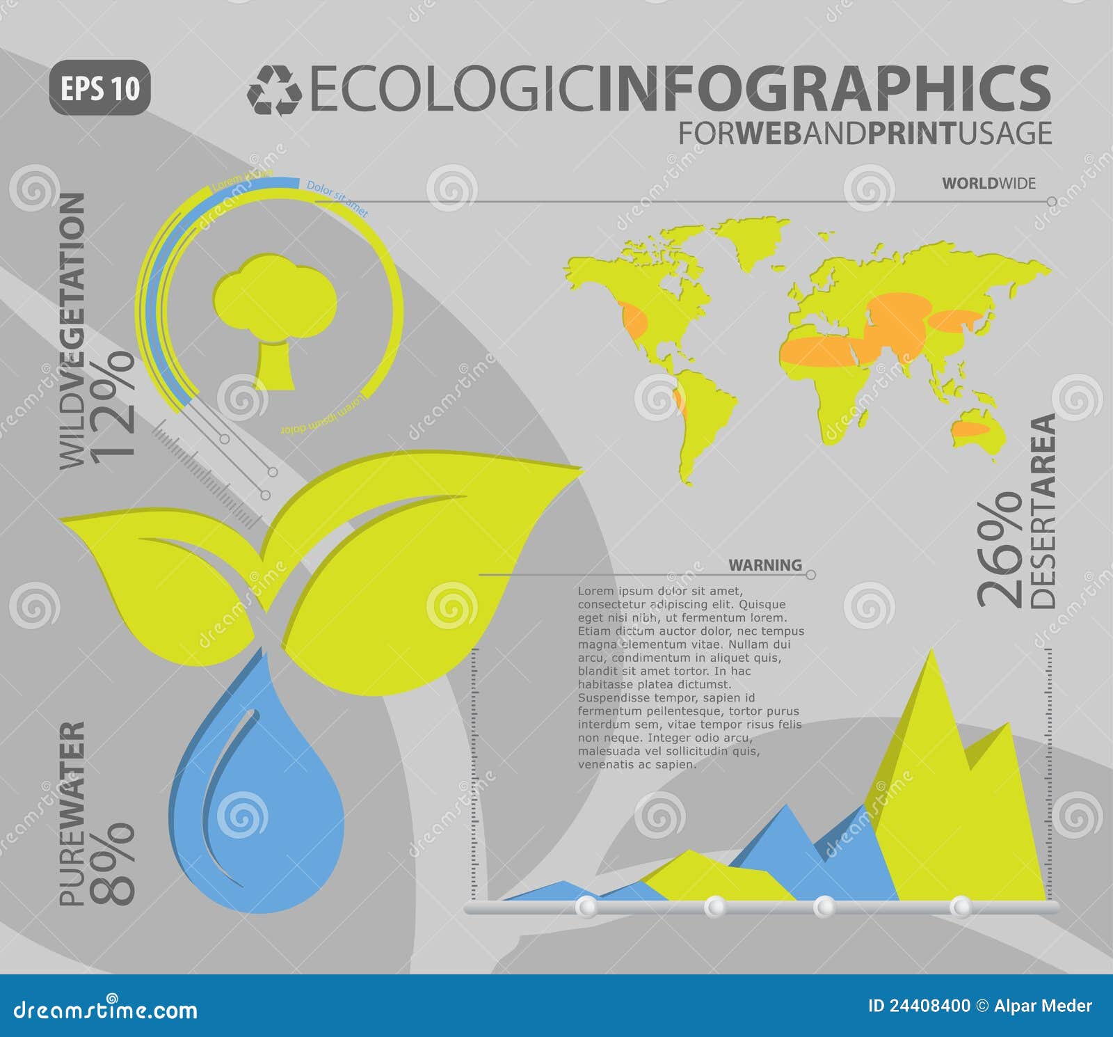 Ecologic Infographic Elements Stock Vector - Illustration of ecology ...