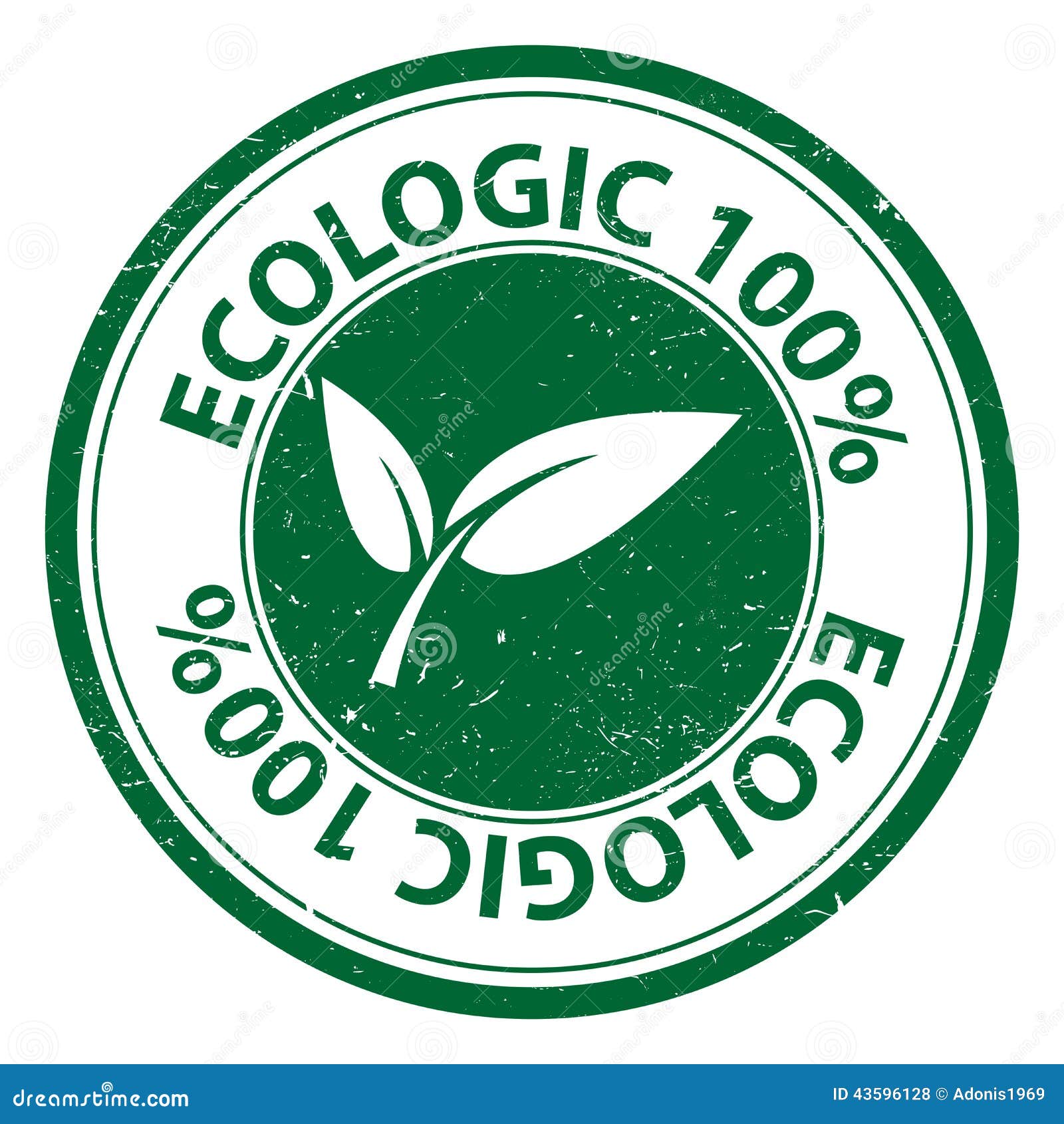 Ecologic 100 percent stock vector. Illustration of nature - 43596128