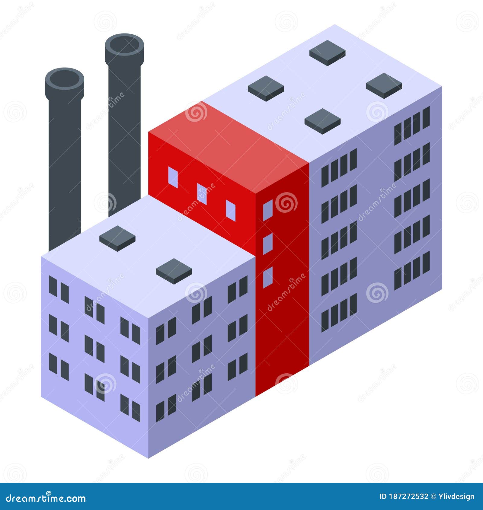 Ecologic Recycle Factory Icon, Isometric Style Stock Vector ...