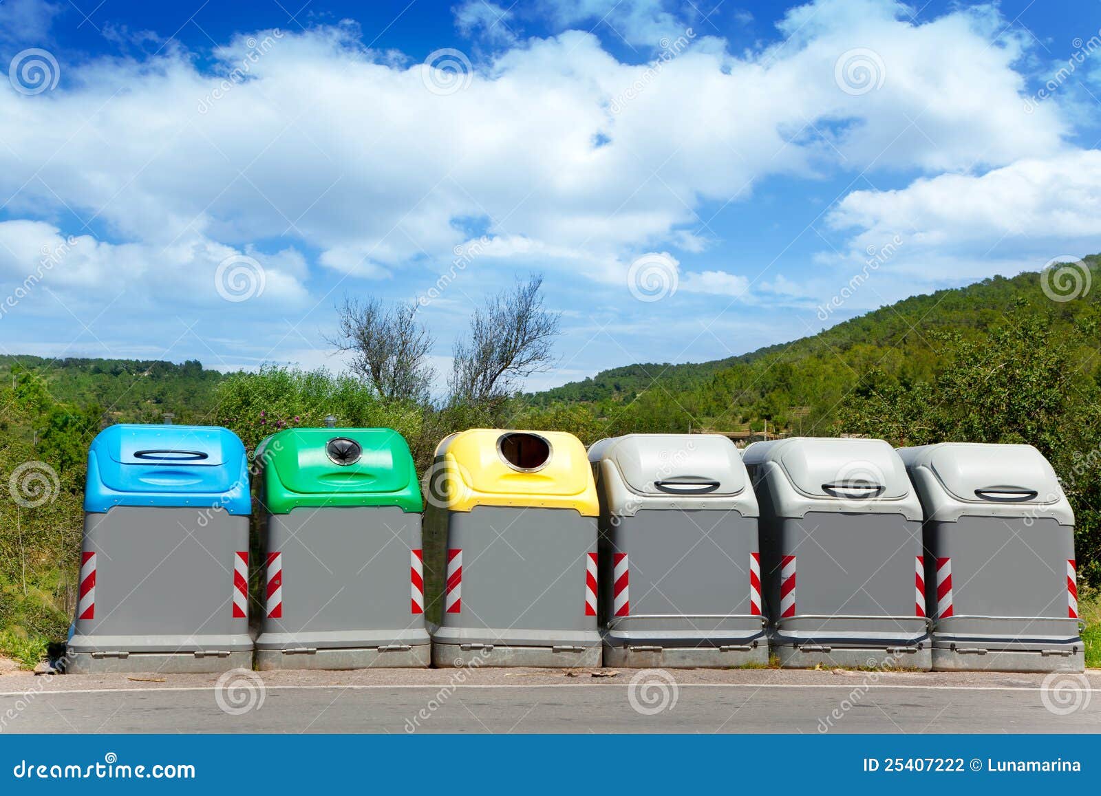 Ecologic Selective Trash Containers Colors Stock Photos - Free ...