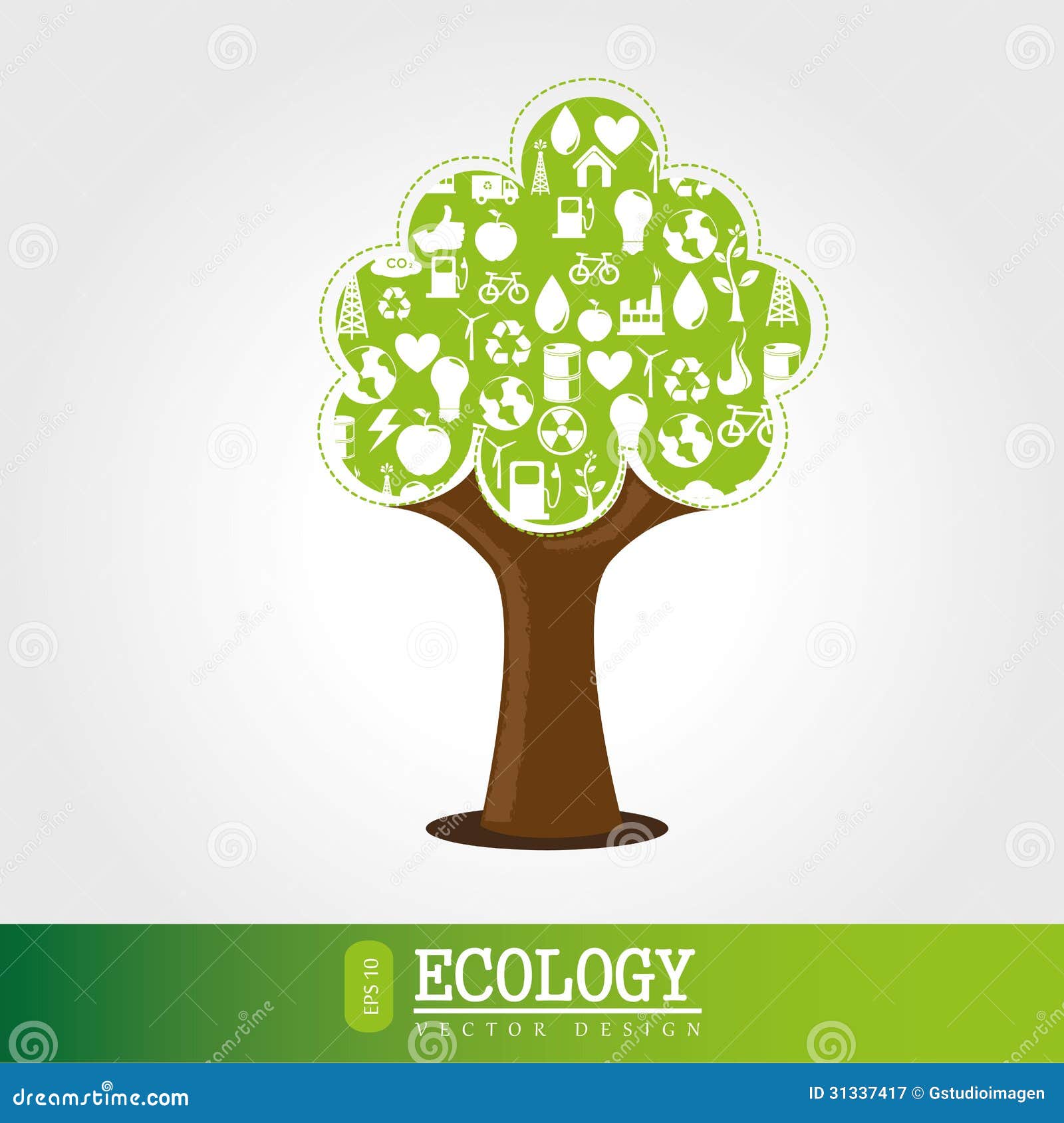 Ecologic tree stock vector. Illustration of concept, graphic - 31337417
