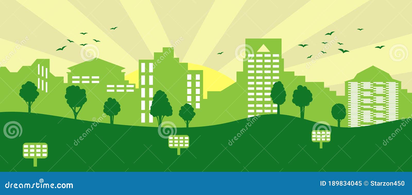 Ecological City and Environment Conservation. Green City Concept Stock ...