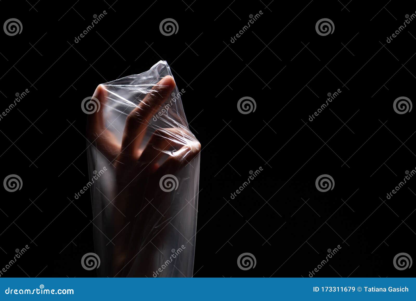 Hands in Plastic Bag. Ban and Reducing of Plastic in Environment Stock ...