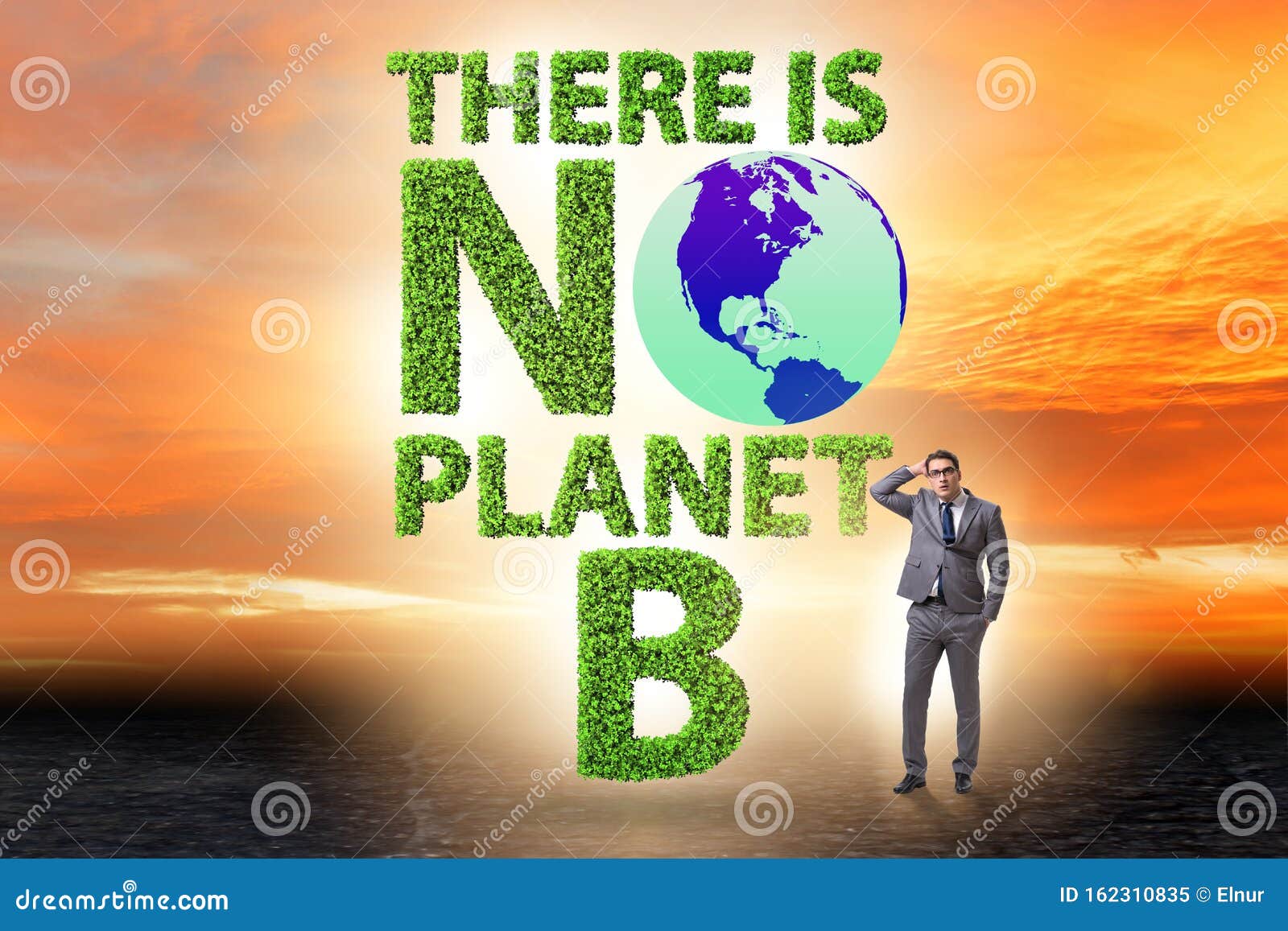 Ecological Concept - There is No Planet B Stock Image - Image of green ...
