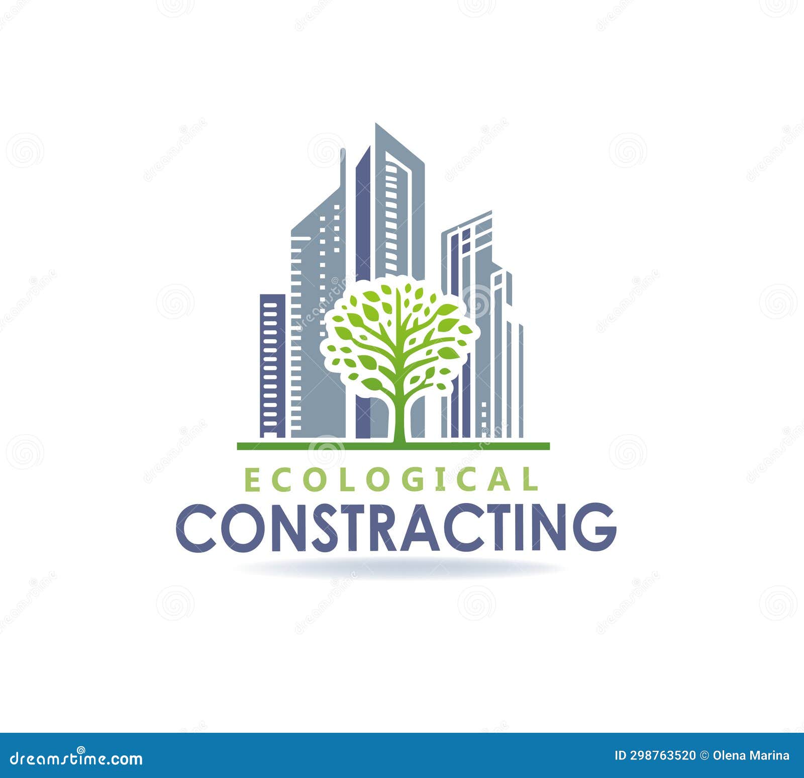 Ecological Construction Company Stock Vector - Illustration of future ...
