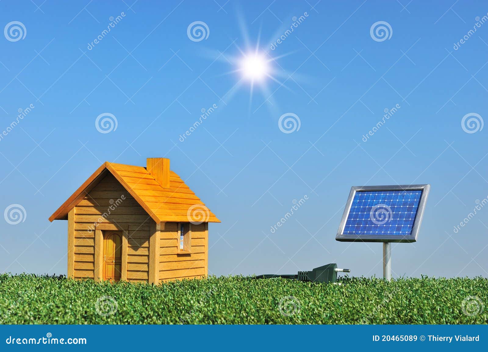 Ecological Construction Four Stock Image - Image of green, electricity ...