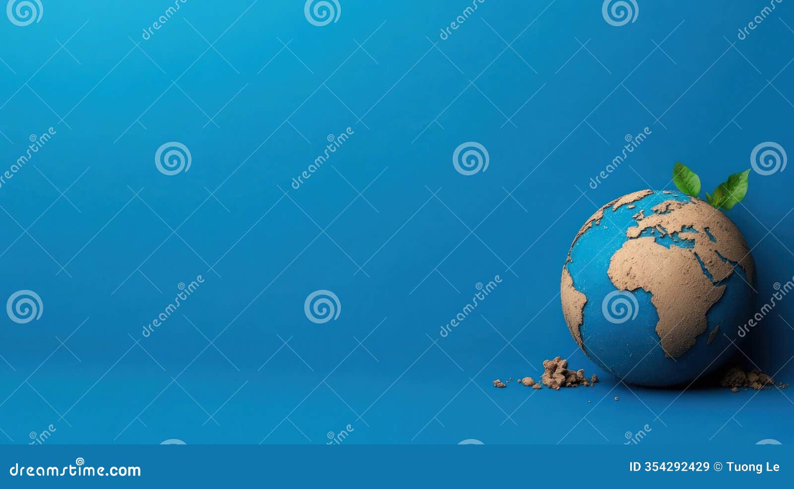 Ecological Crisis: Planet Earth Overwhelmed by Trash on Blue Background ...