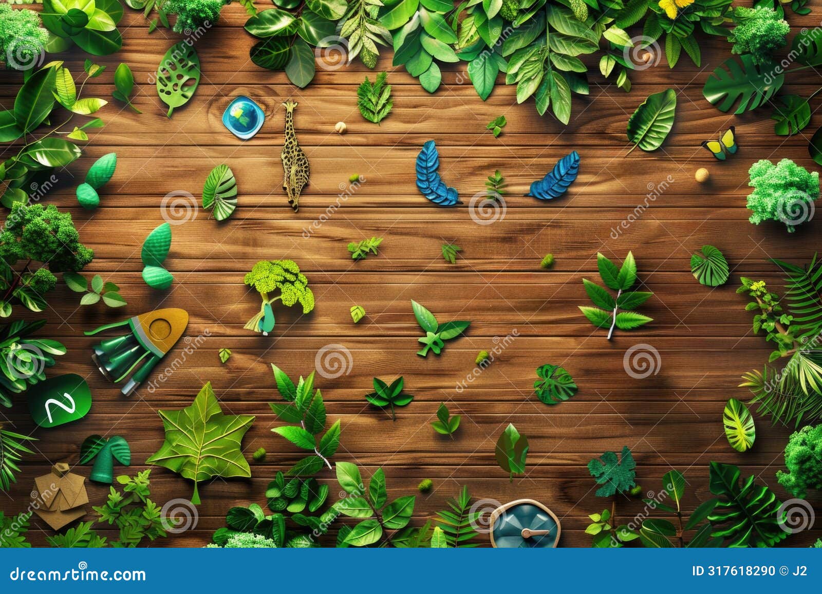 Ecological Display with Forests, Wildlife, and Conservation Efforts on ...