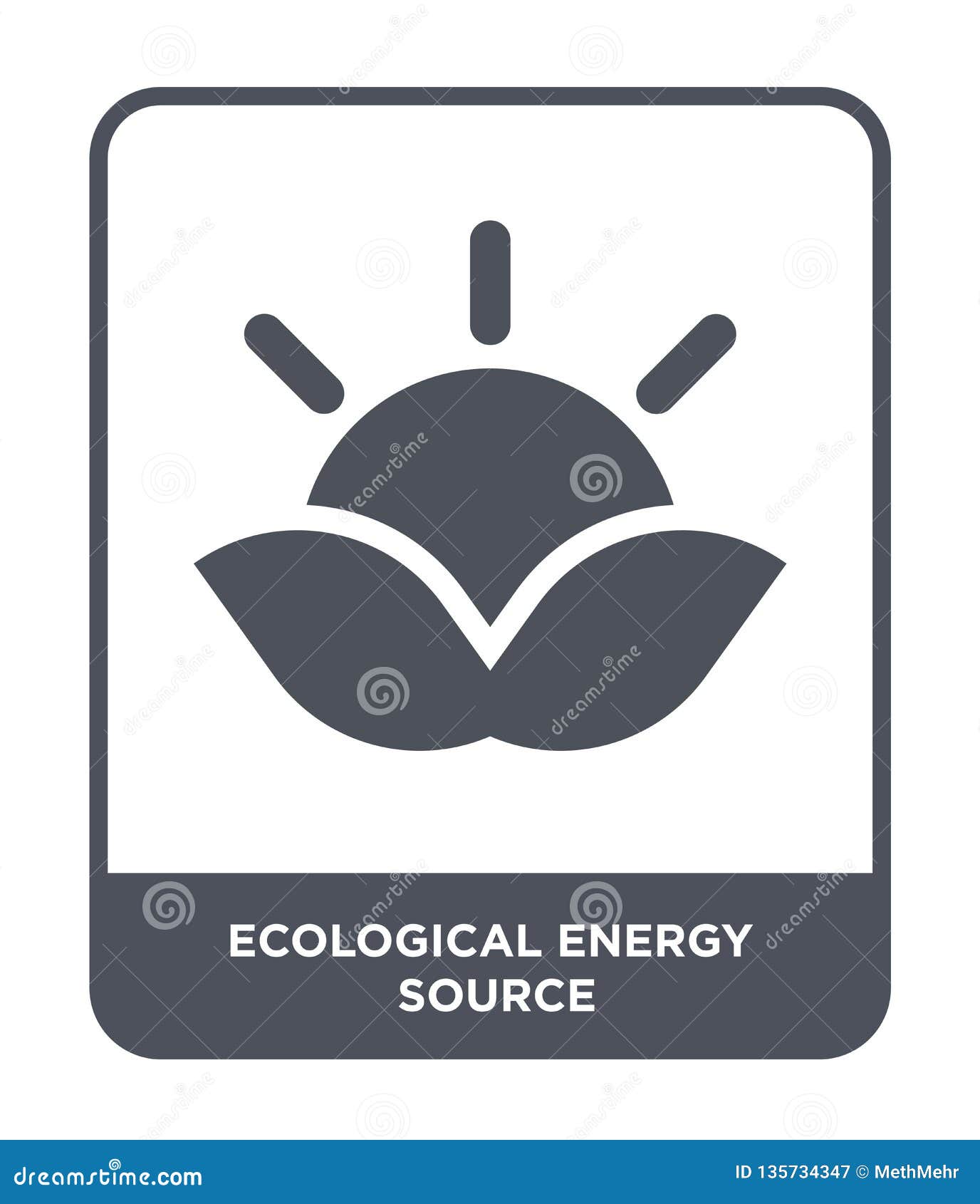 Ecological Energy Source Icon in Trendy Design Style. Ecological Energy ...
