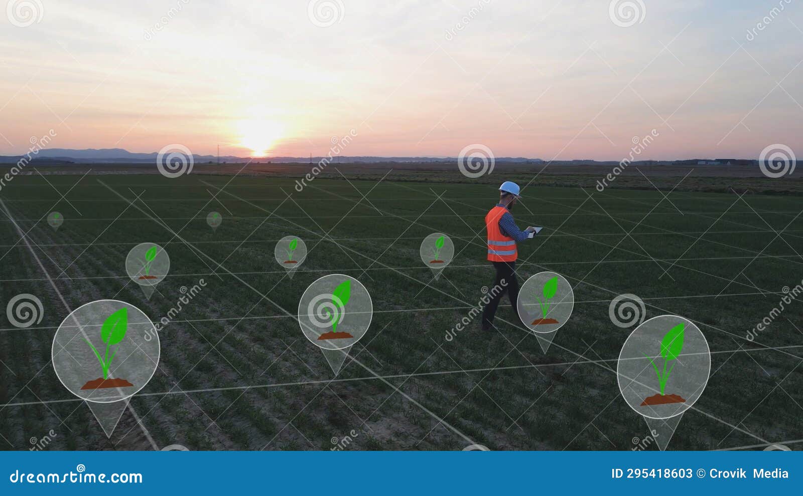 Ecological Engineer Technology Concept, Future Food Production. Stock ...