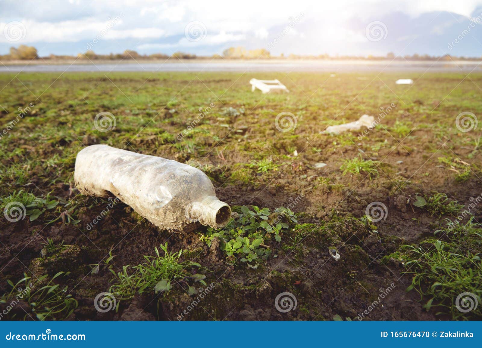 Ecological Environmental Problem, Empty Used Plastic Bottle and Trash ...