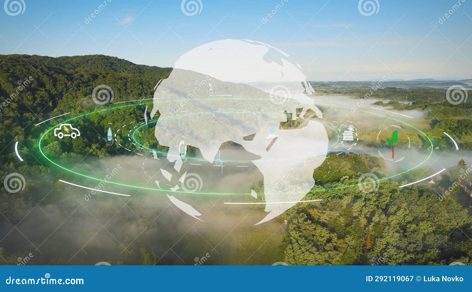 Ecological Environmentally Friendly Digital Concept. Sustainable ...