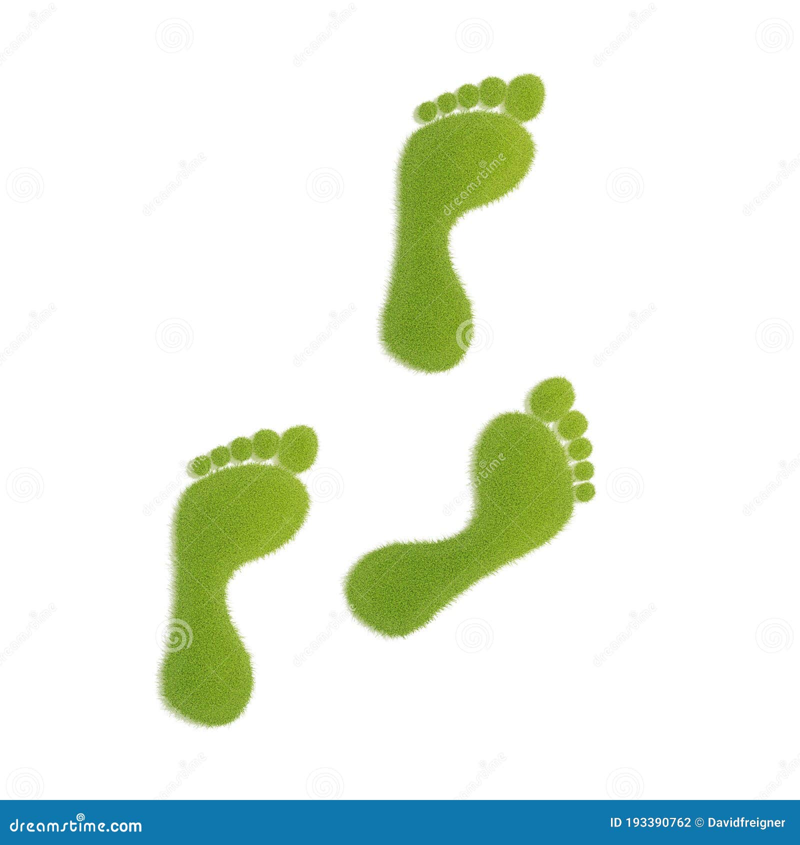 Ecological Footprint Concept Illustration. Grass Patch Footprint Walk ...