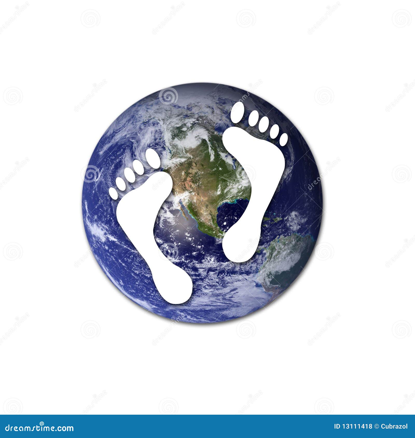 Ecological footprints stock illustration. Illustration of feet - 13111418