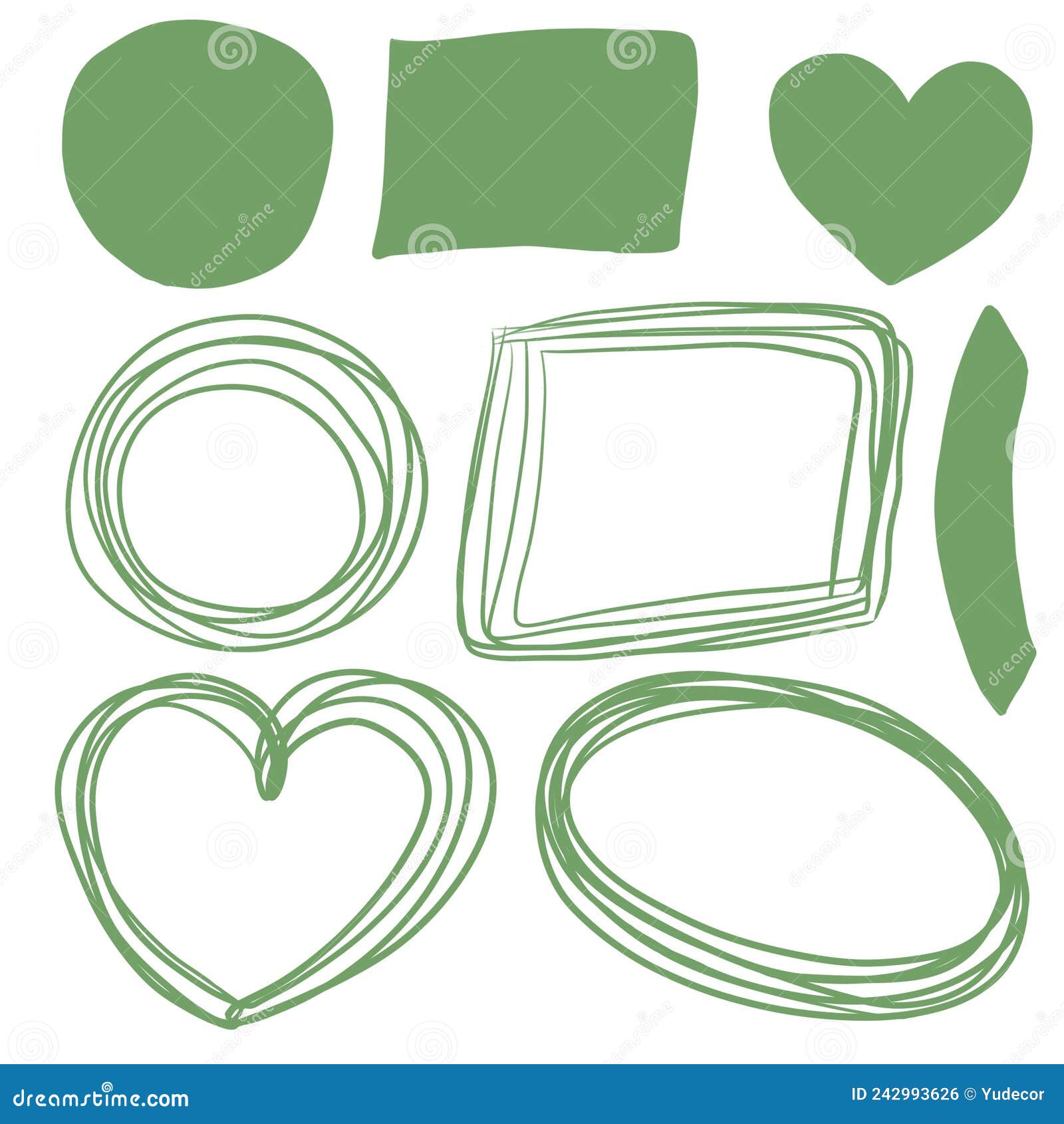 Ecological Frames Set, Green Environment, Symbol Concept on White ...