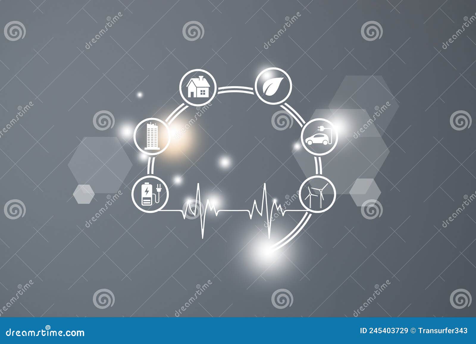 Ecological Friendly and Sustainable Environment Concept..Electricity ...