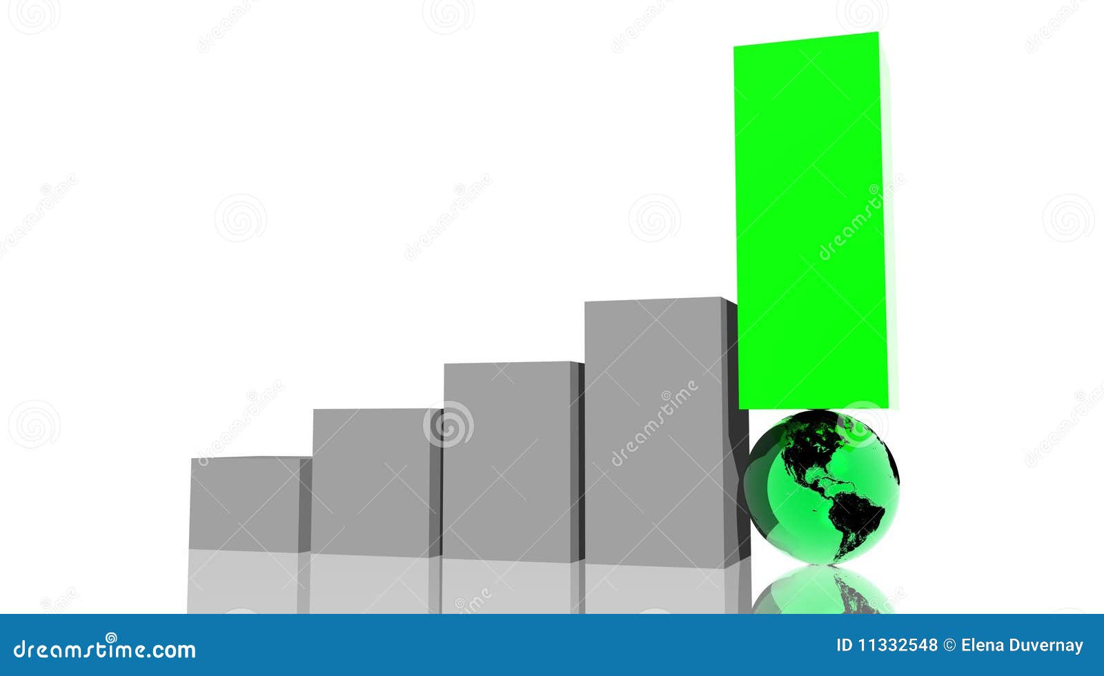 Ecological Green Earth in Histogram Stock Illustration - Illustration ...