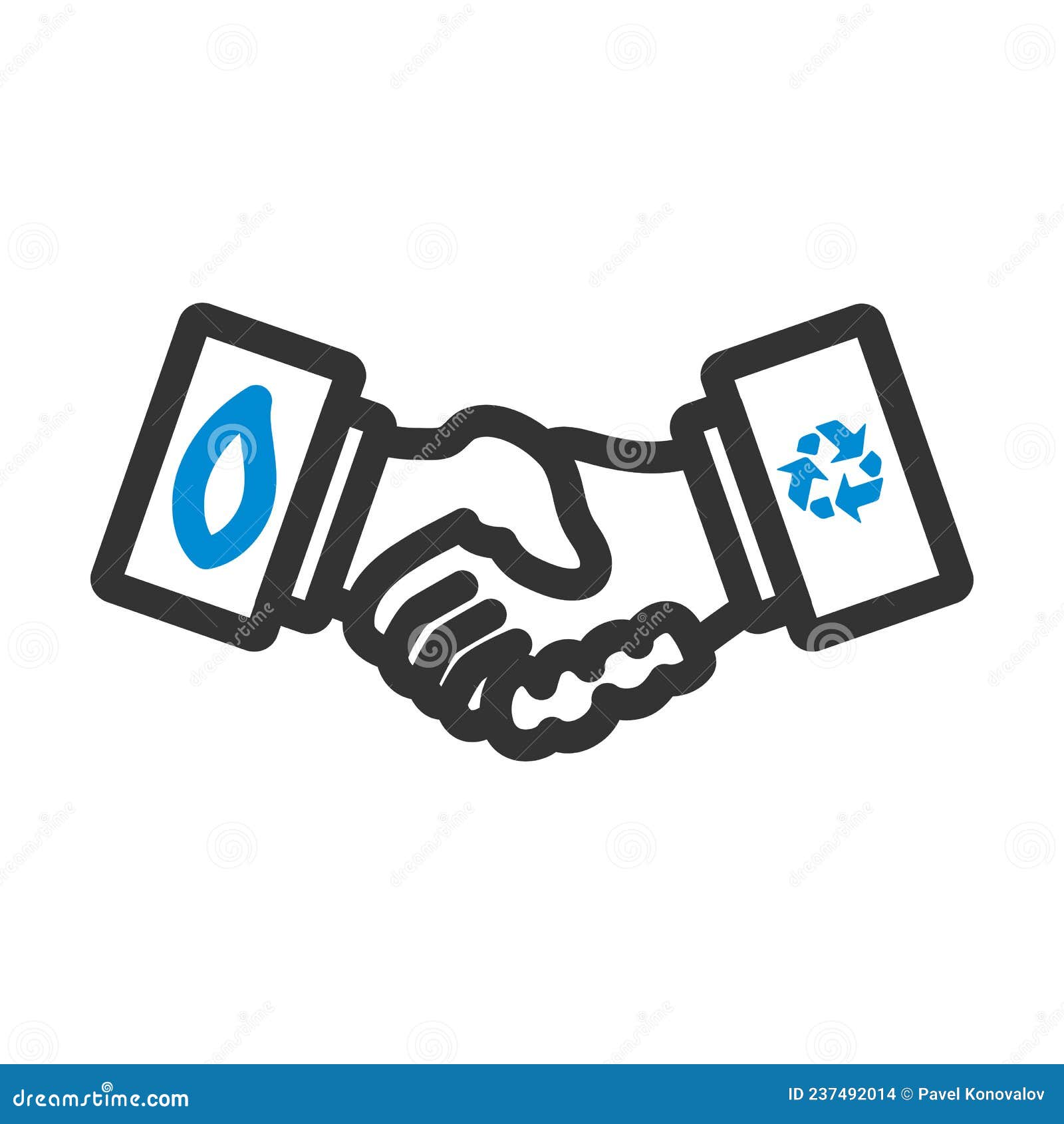 Ecological Handshakes Icon stock vector. Illustration of caticons ...