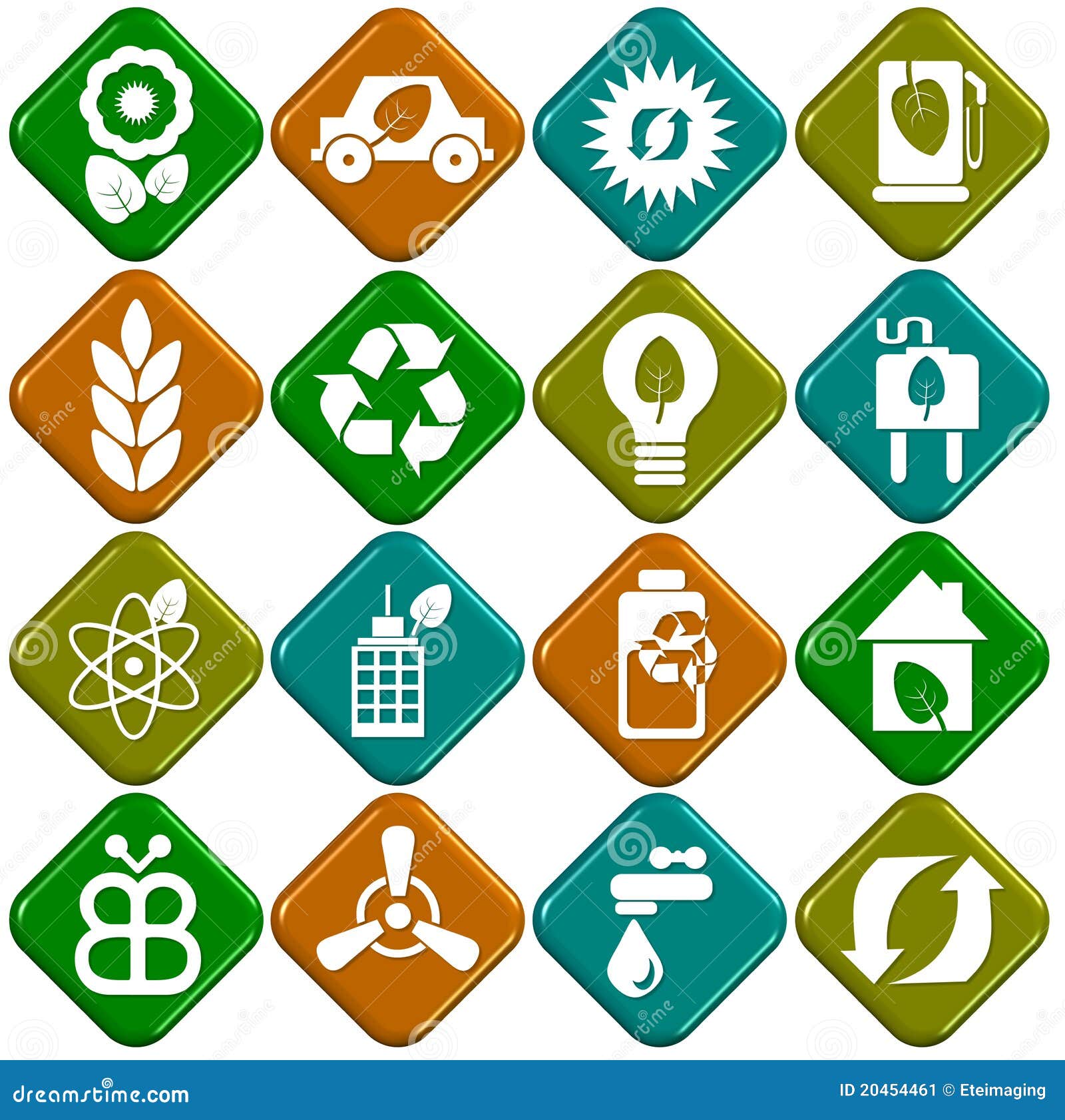 Ecological icons stock illustration. Illustration of bulb - 20454461
