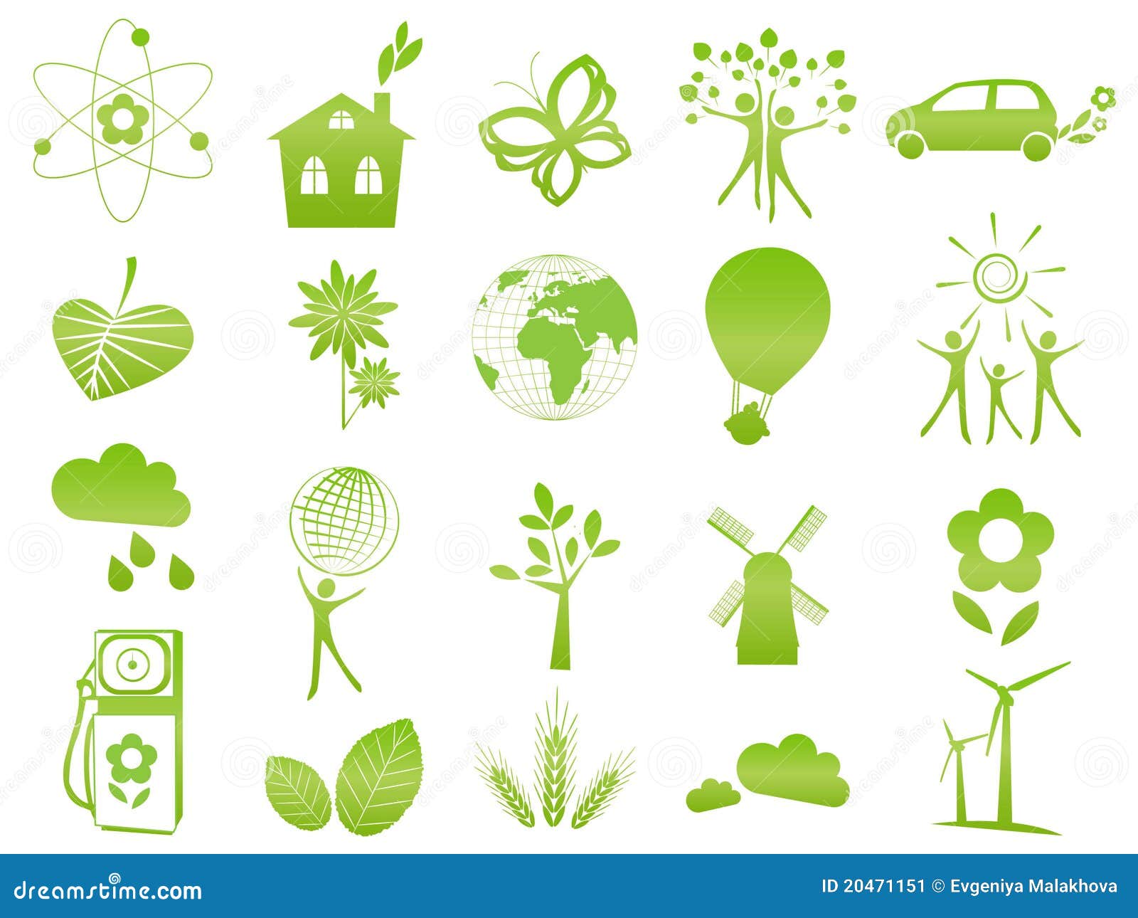 Ecological icons stock vector. Illustration of graphic - 20471151