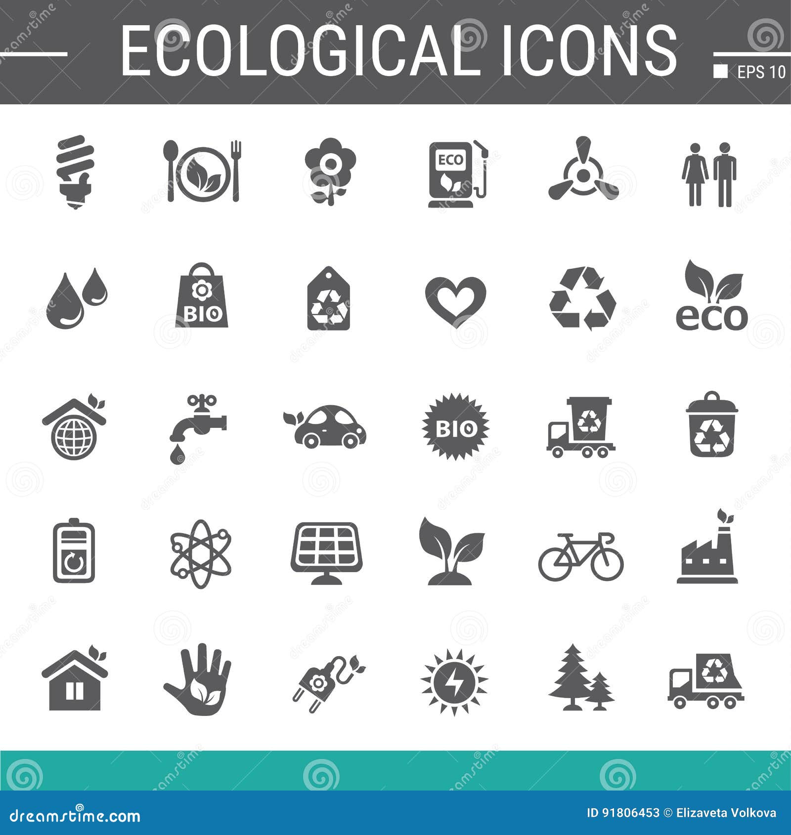 Ecological Icons Collection Stock Vector - Illustration of ...