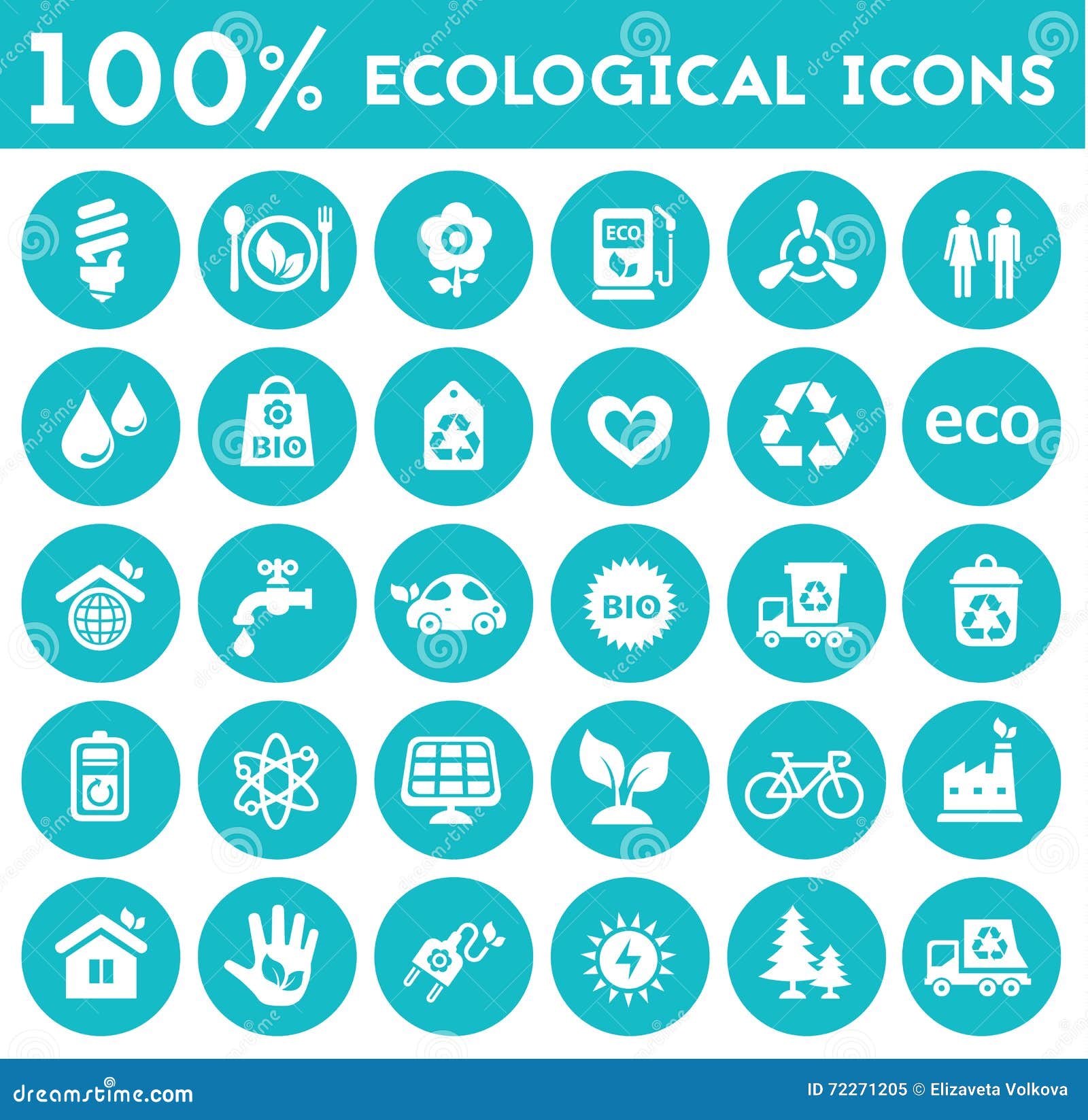 Ecological Icons Collection Stock Vector - Illustration of garbage ...