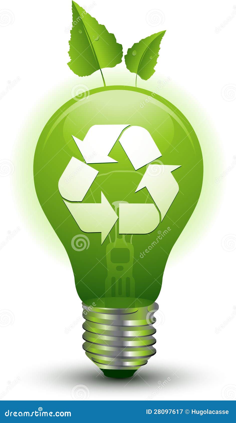 Ecological Idea Green Lightbulb Royalty Free Stock Photography - Image ...