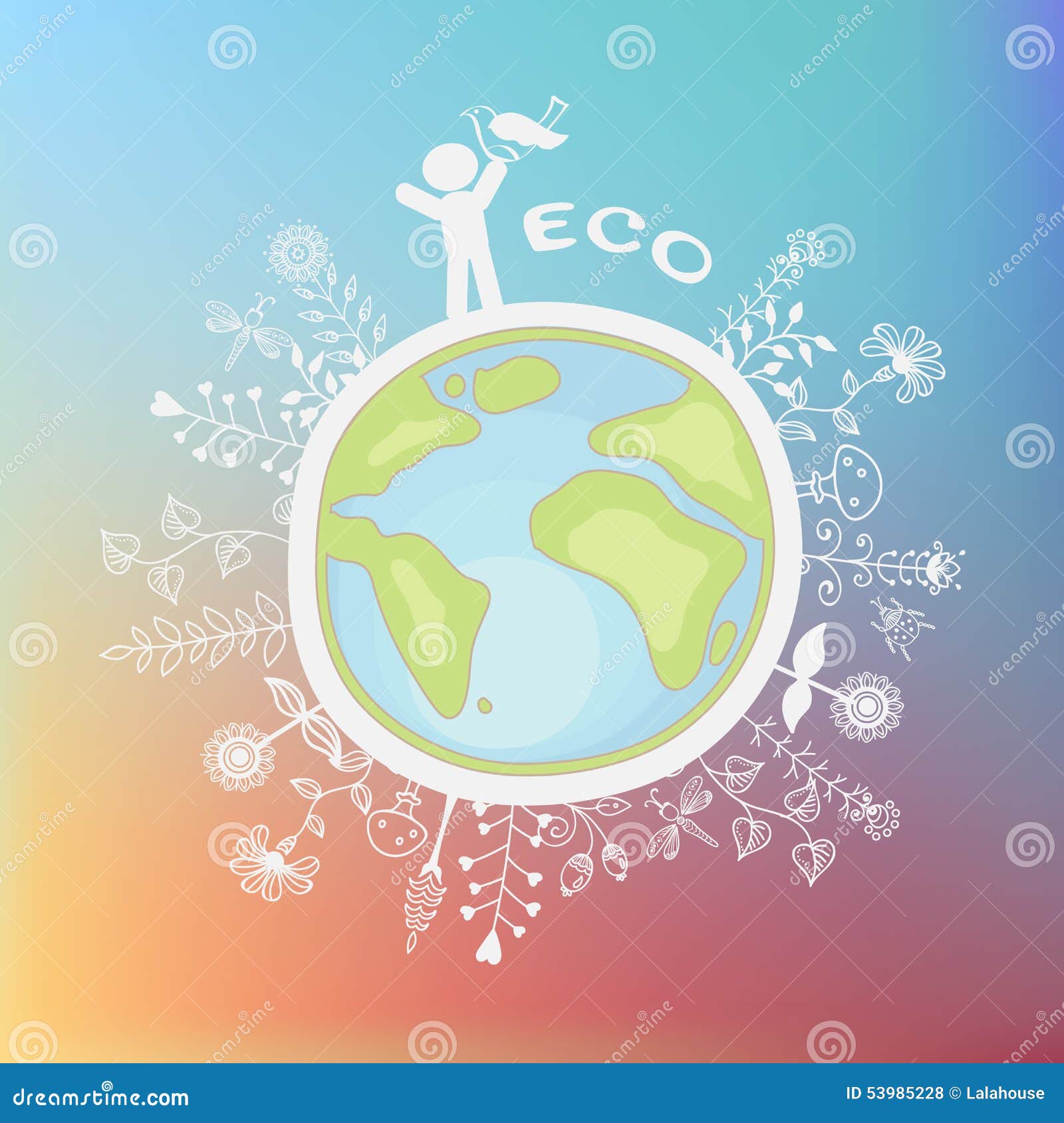 Ecological Illustration. Not Eco-friendly Transport. A Man Suffocates ...