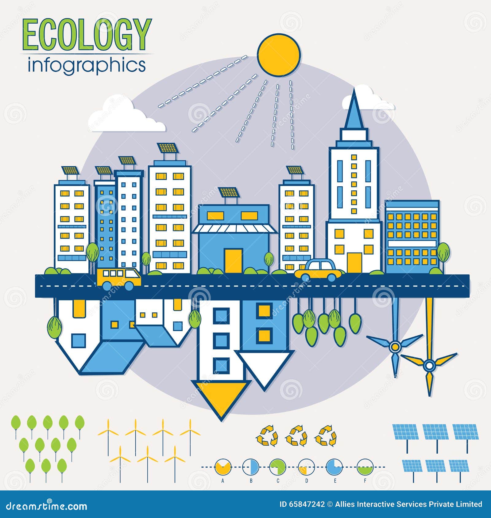 Ecological Infographic Layout. Stock Illustration - Illustration of ...