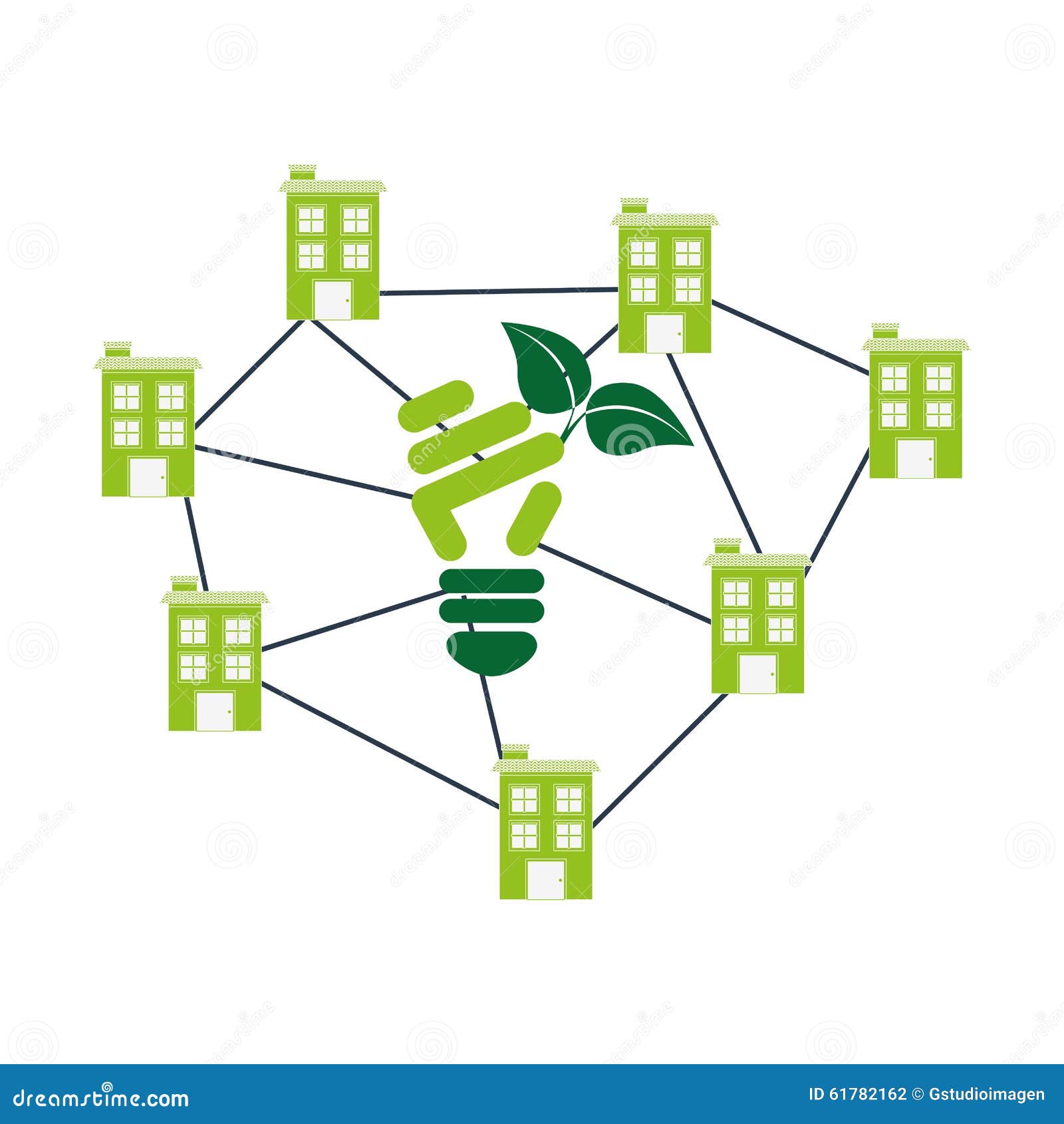 Ecological Infrastructure Design Stock Vector - Illustration of green ...