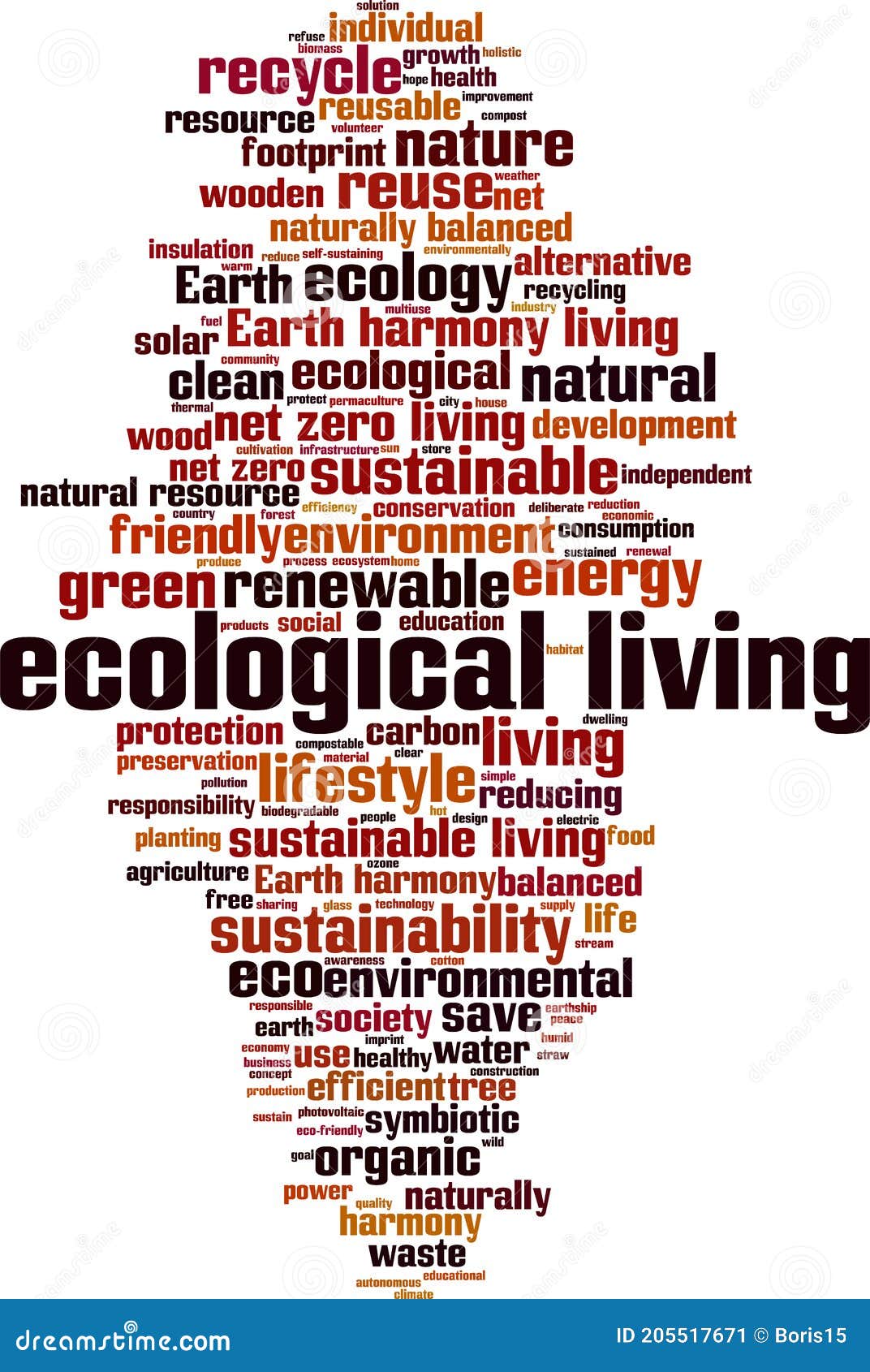 Ecological Living Word Cloud Stock Vector - Illustration of earth ...