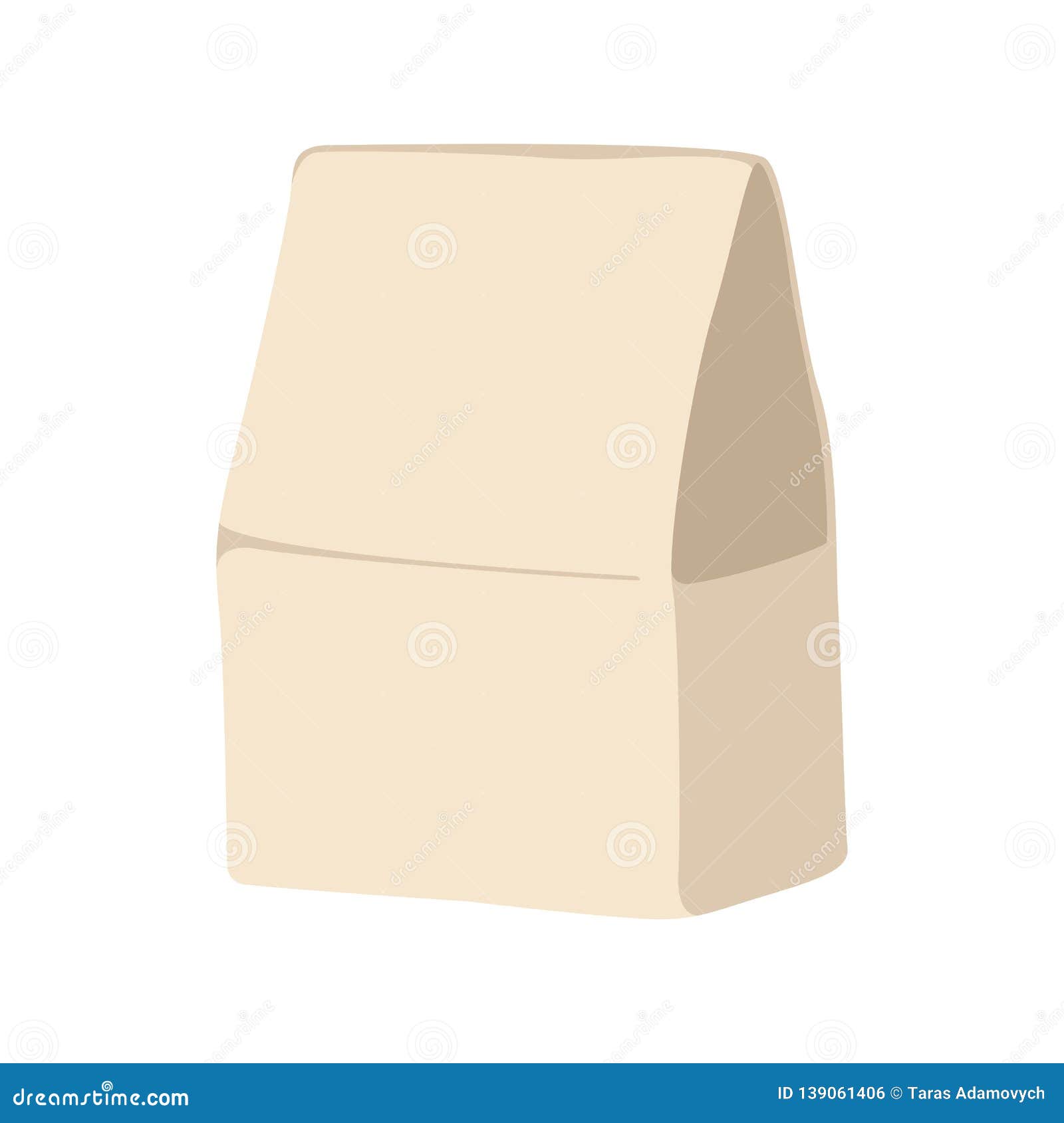 Ecological Paper Bag, , Vector Illustration, Flat Stock Vector ...