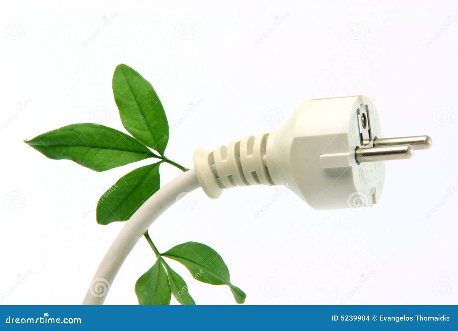 Ecological plug stock photo. Image of greenpeace, electric - 5239904