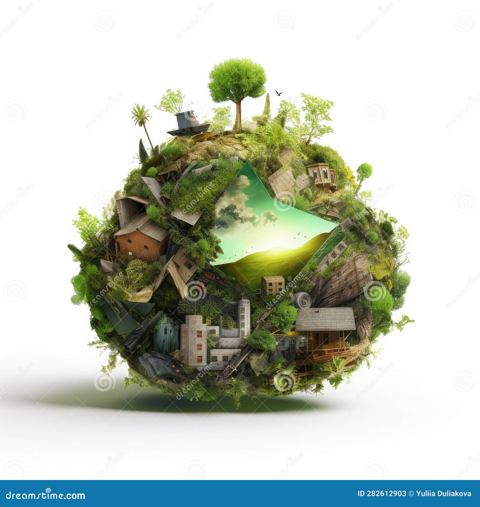 Ecological Problem of Our Earth in the Garbage of Dirt. Earth in the ...