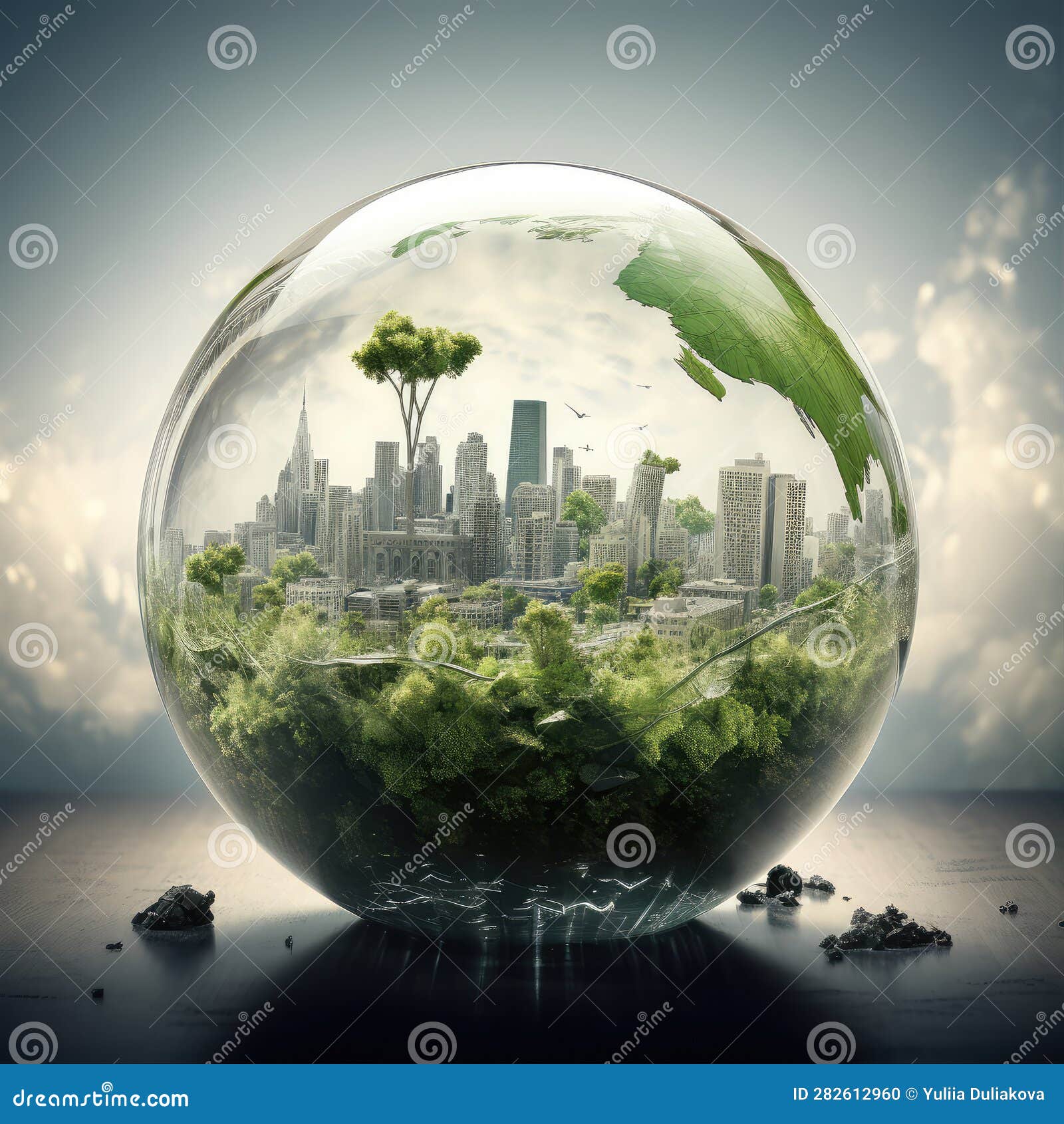 Ecological Problem of Our Earth in the Garbage of Dirt. Earth in the ...