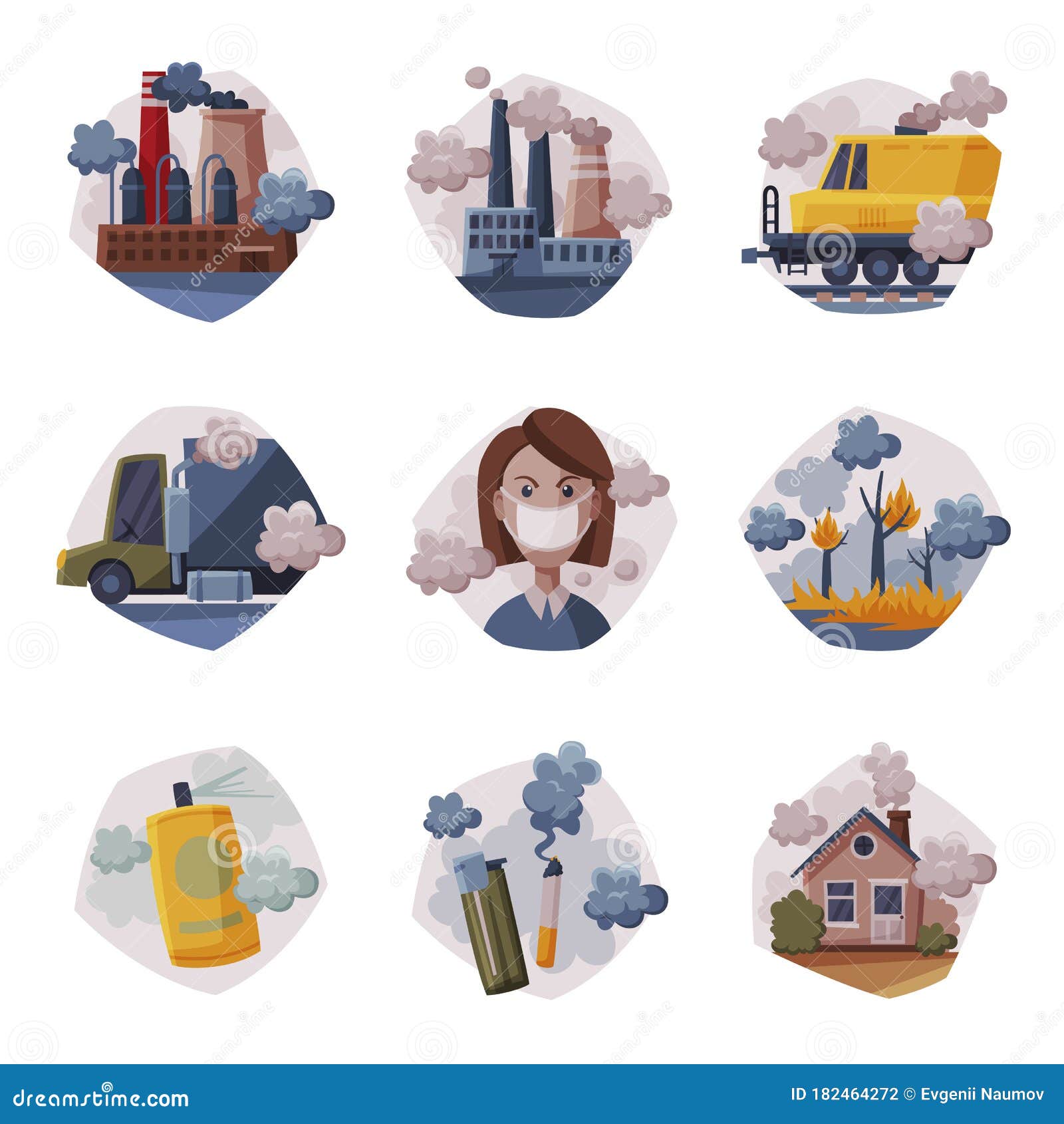 Ecological Problems and Disasters Collection, Environmental Air ...