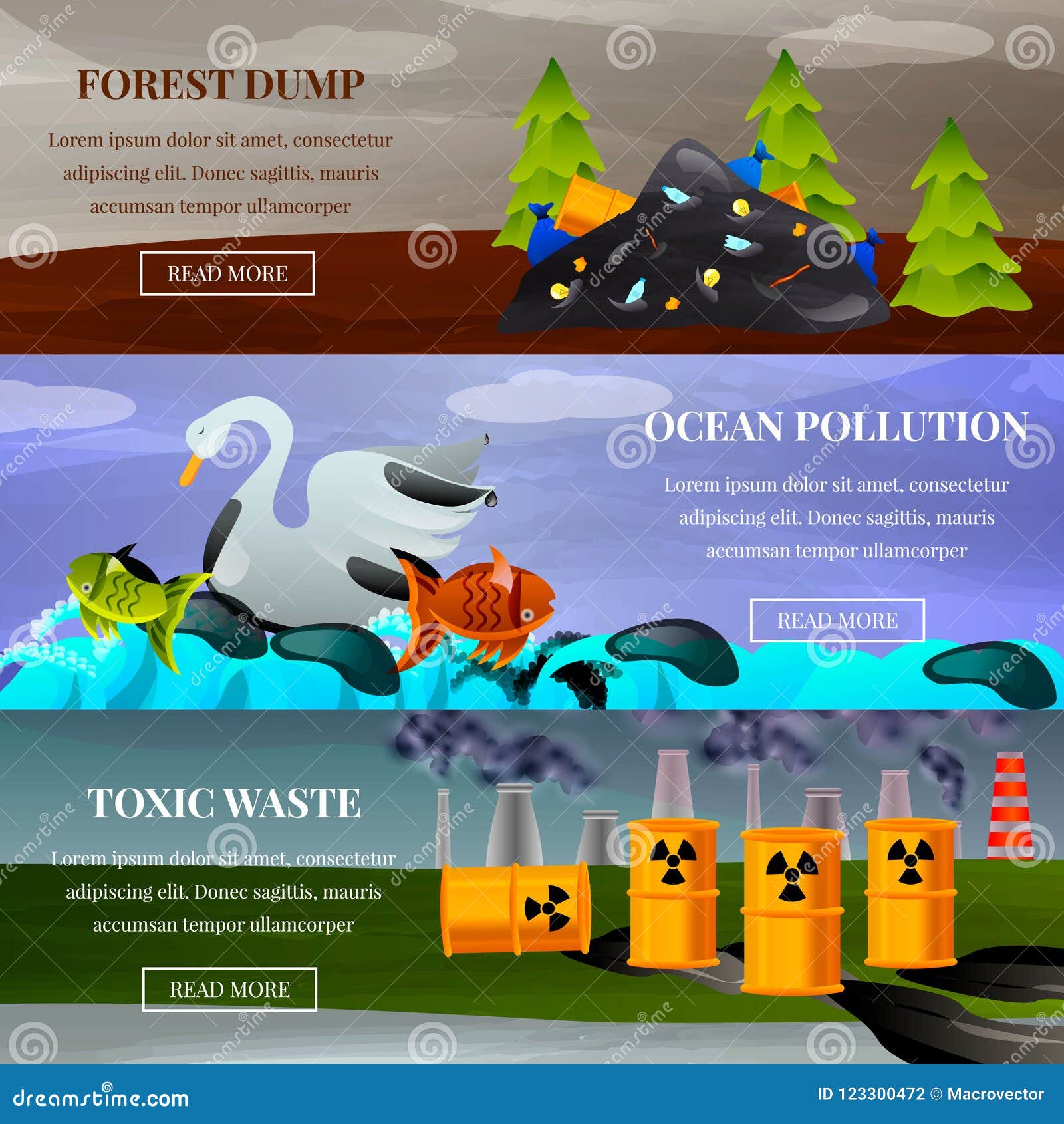 Dump Toxic Waste Barrels. Seamless Pattern Dump Hazardous Cartoon ...