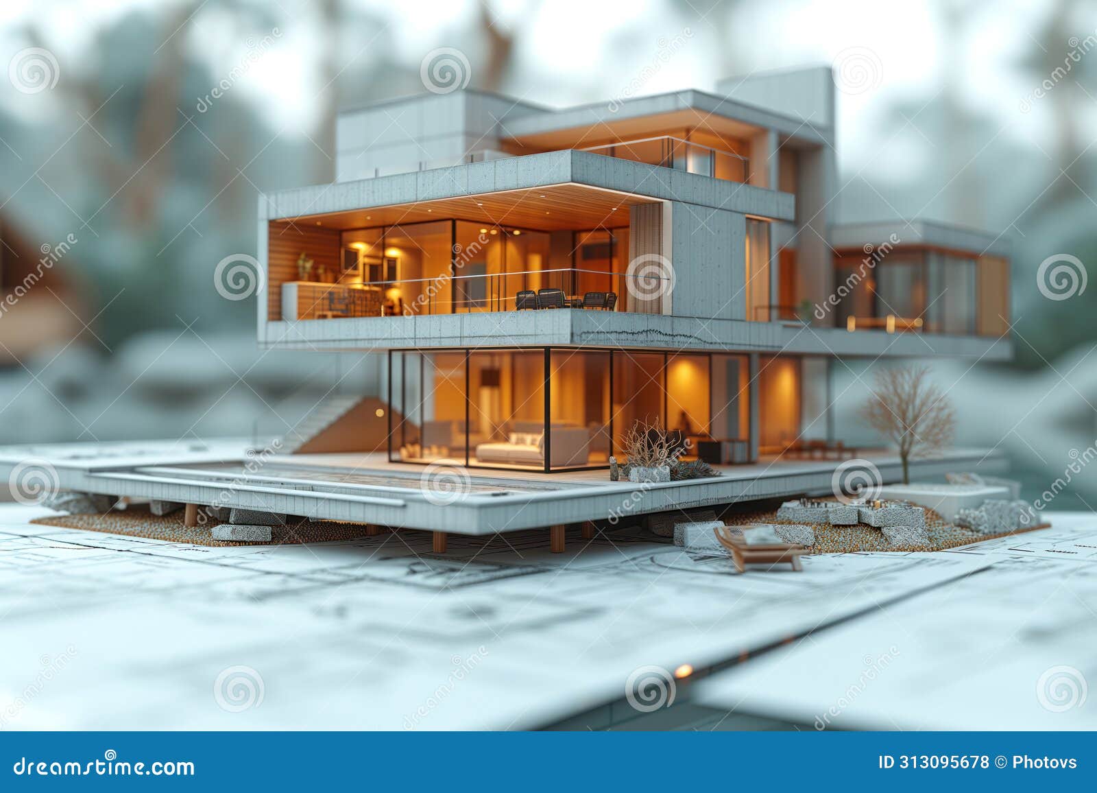 An Ecological Project, Design Monolithic Three-story Housing in ...