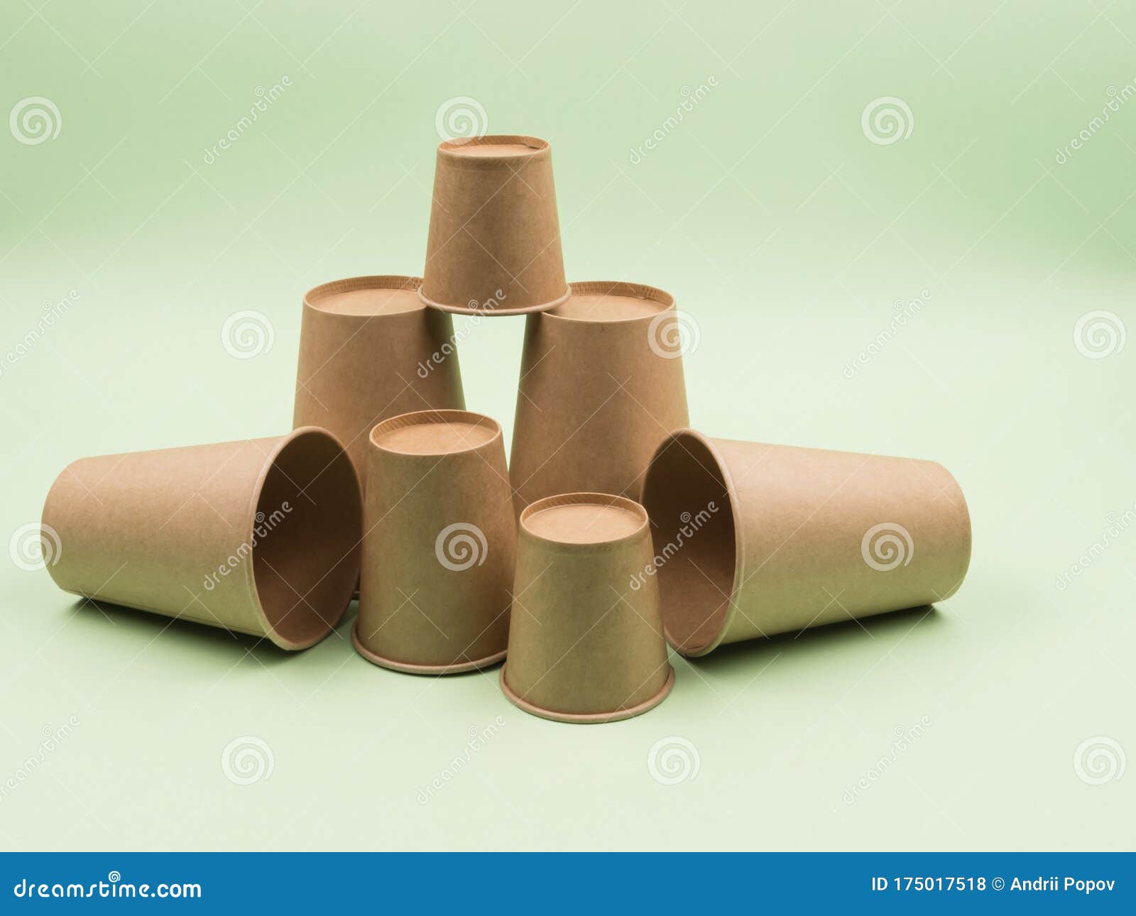 The Ecological Pyramid of Paper Cups Stock Photo - Image of cardboard ...