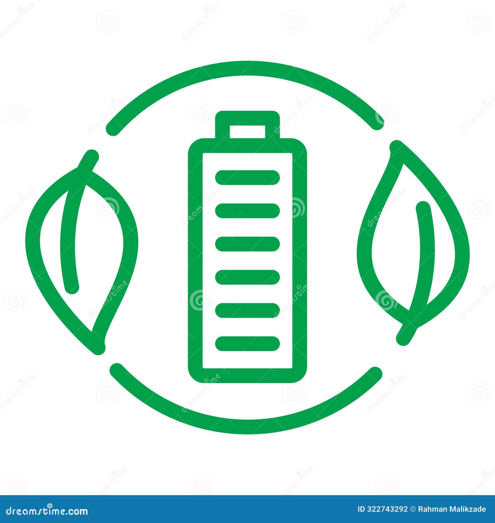 Ecological Rechargeable Accumulator. Battery Leaves Vector Stock Vector ...