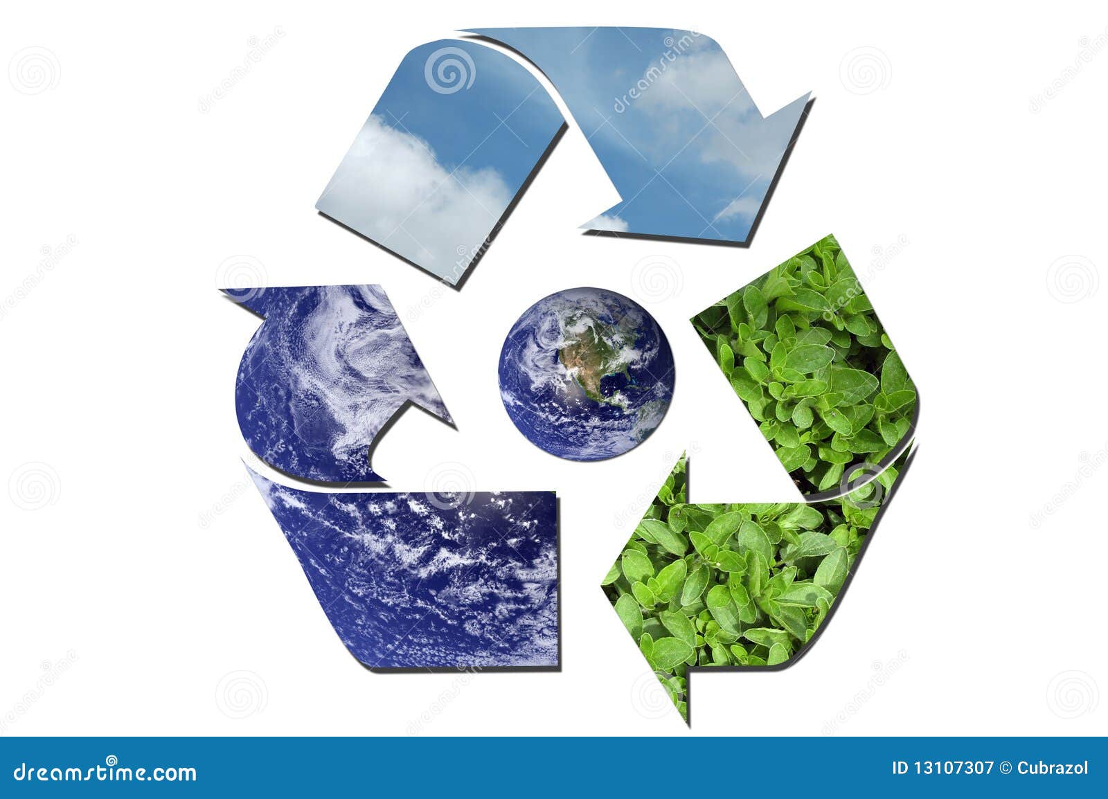 Ecological Recycle Sign Surrounding Earth Stock Illustration ...