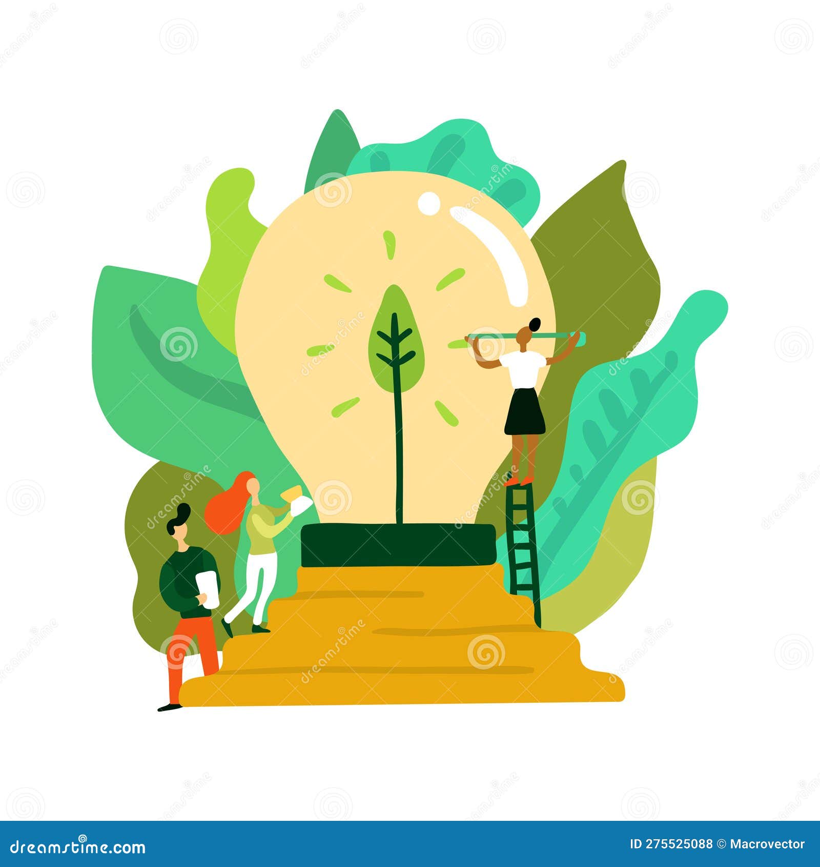 Ecological Restoration Composition Stock Vector - Illustration of ...